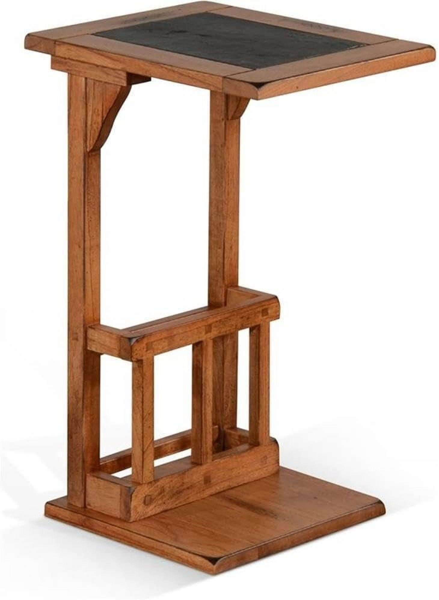 Sunny Designs Sedona 12.5" Traditional Wood Sofa Mate Table in Rustic ...