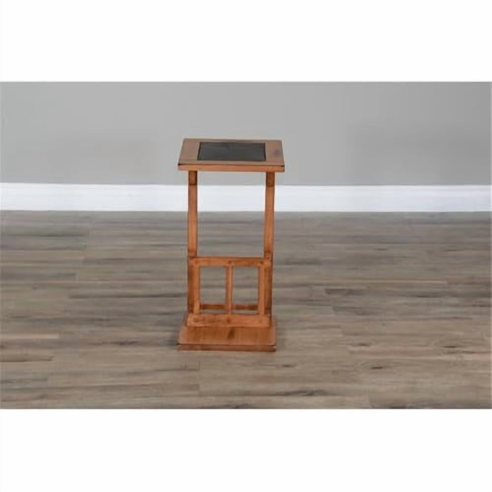 Sunny Designs Sedona 12.5" Traditional Wood Sofa Mate Table in Rustic ...