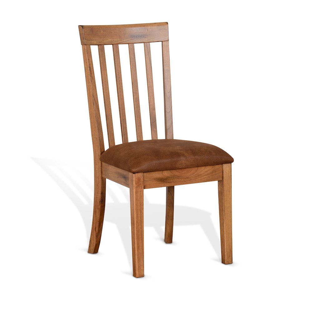 Sunny Designs Sedona 19" Mindi Wood Slatback Chair in Rustic Oak (Set ...