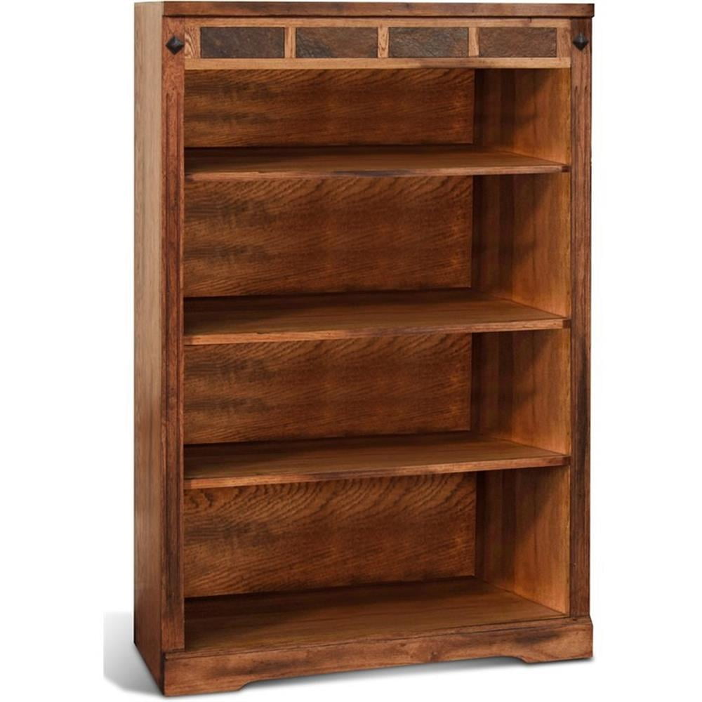 Sunny Designs Sedona 48" Adjustable Shelf Wood Bookcase in Rustic Oak ...