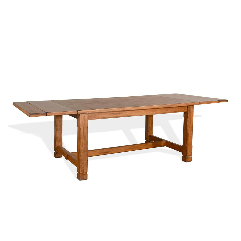 Sunny Designs Sedona 96" Traditional Wood Extension Table in Rustic Oak ...