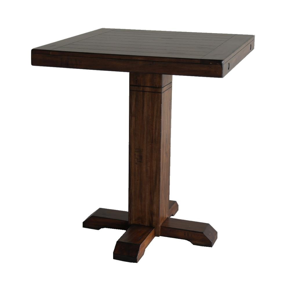 Sunny Designs Tuscany 36" Mahogany Wood Pub Table in Medium Brown ...