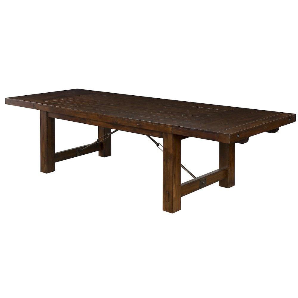 Sunny Designs Tuscany 42" Traditional Wood Extension Table in Medium ...