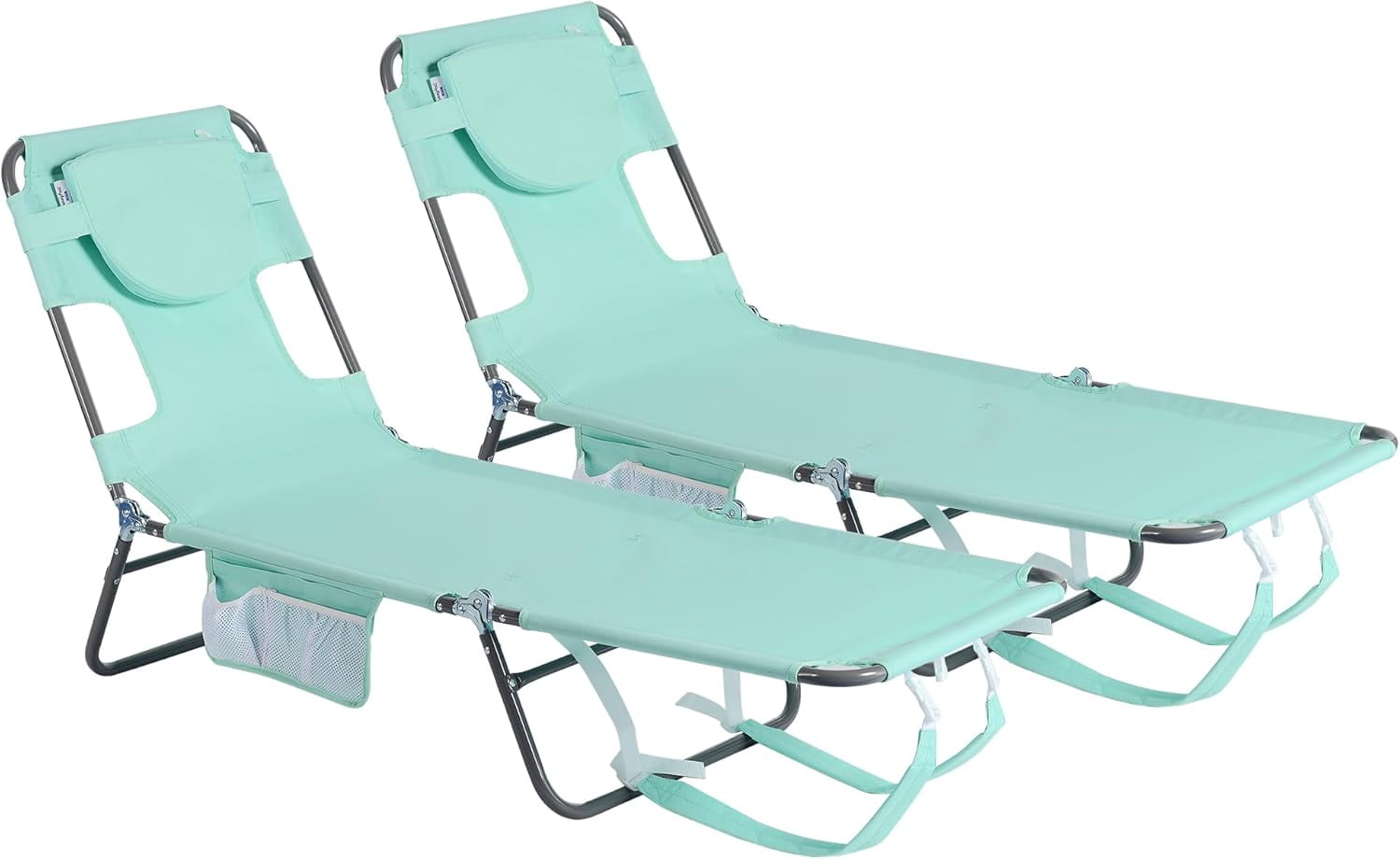 Sunny Feel Lounge Beach Chair for Adults with Face Hole, Backpack ...