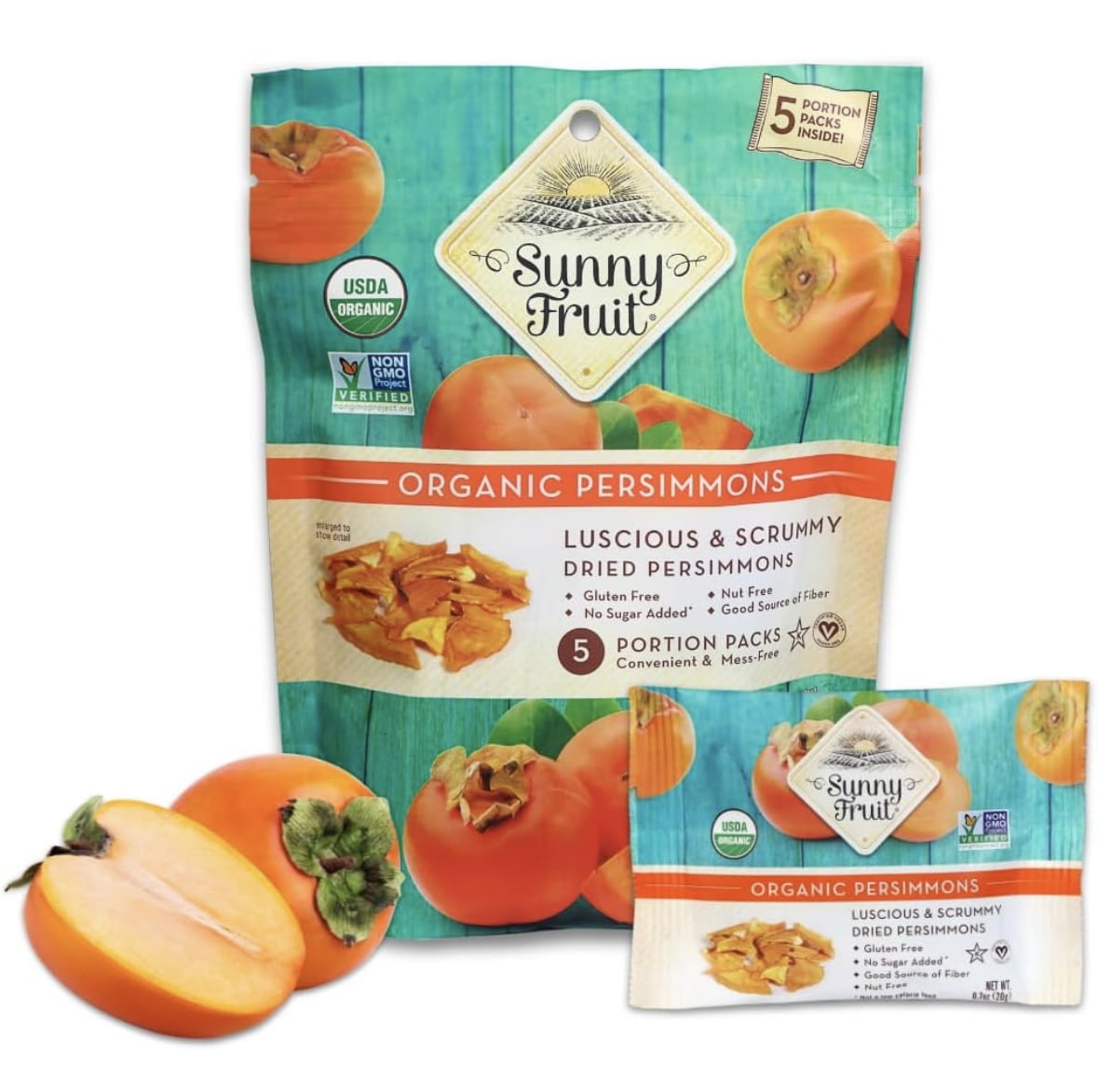 Sunny Fruit Organic Dried Persimmons-5 Portion Packs - Walmart.com