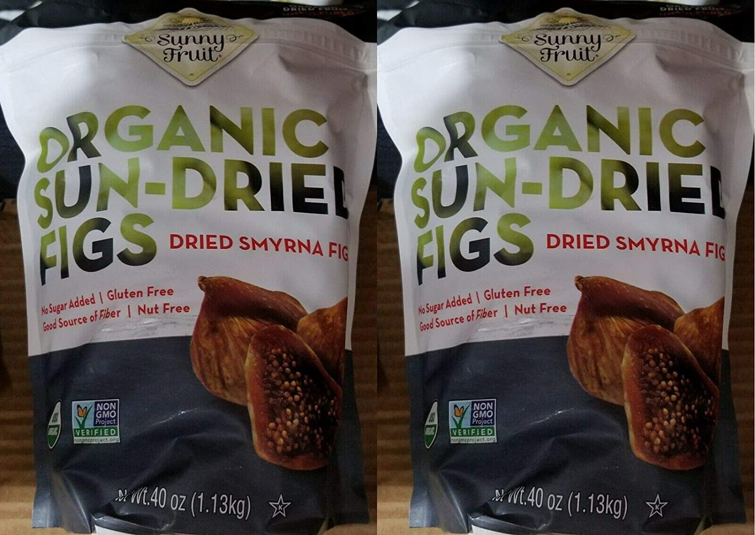 Sunny Fruit Sun-Dried Smyrna Figs, 2 Pack 40oz, Gluten Free - Walmart.com