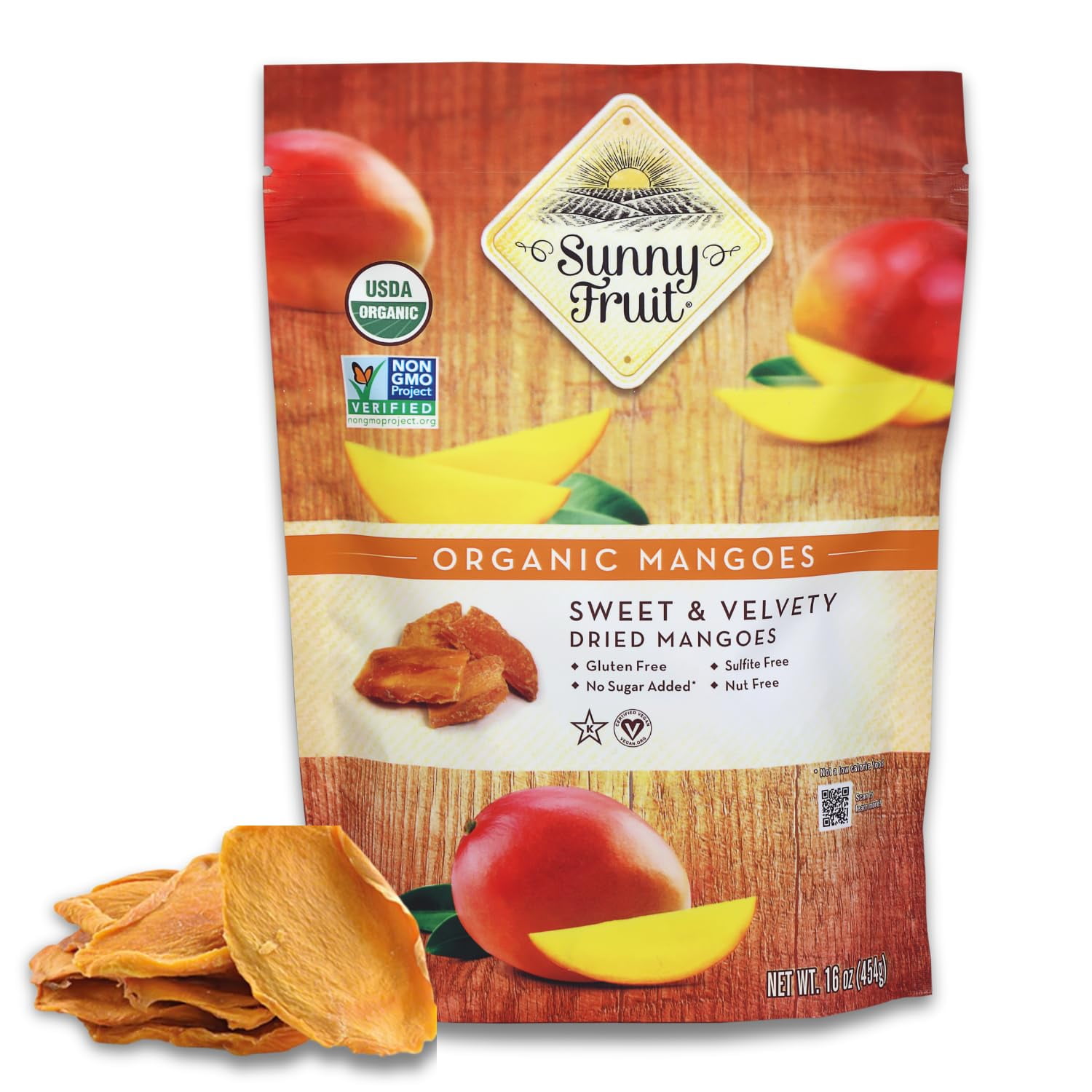 Sunny Fruit Soft Organic IRF13 Dried Mangoes - 1 Pound Bulk Bag ...