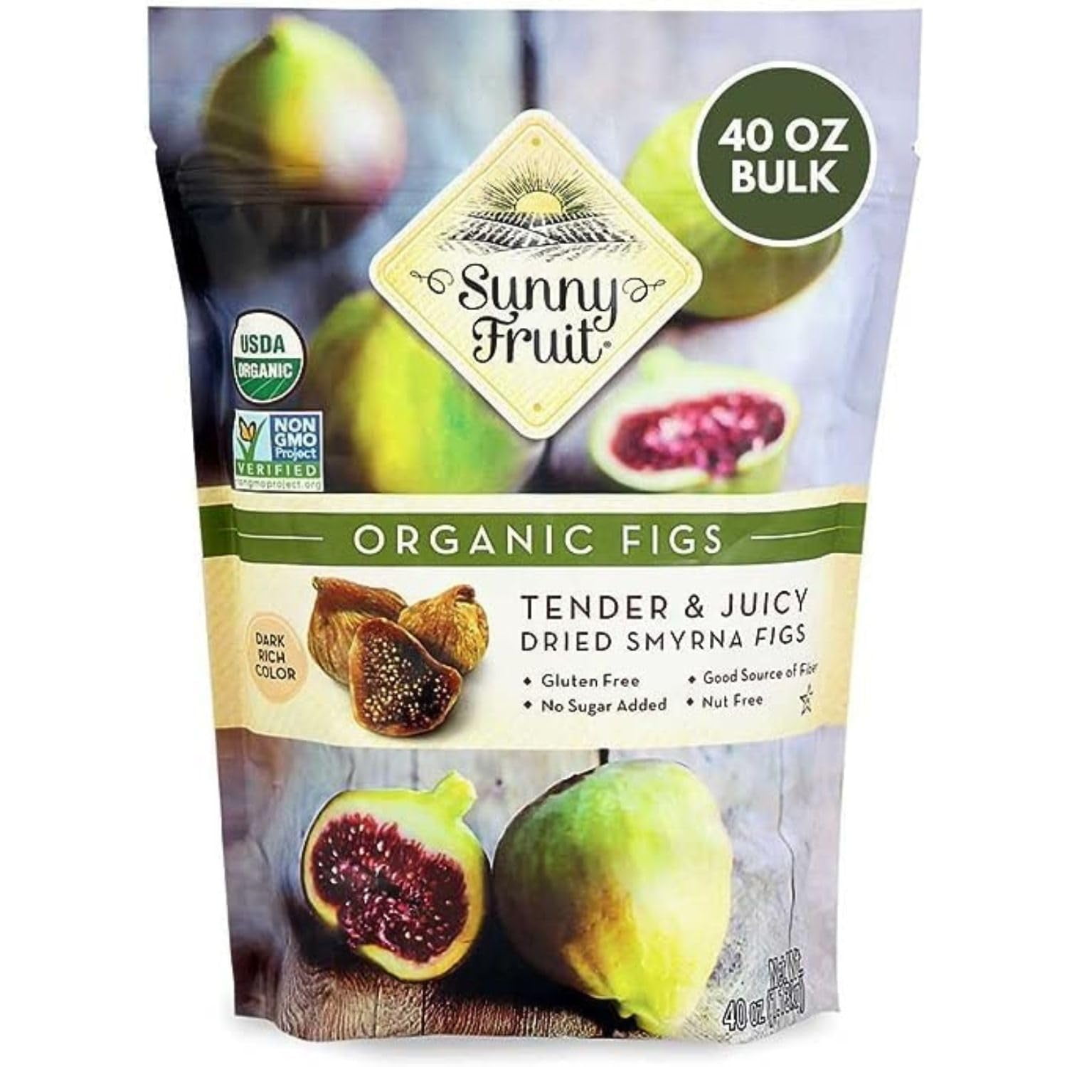 Sunny Fruit Soft Organic Turkish Dried Figs, MDH12.5 Pound Bulk Bag ...