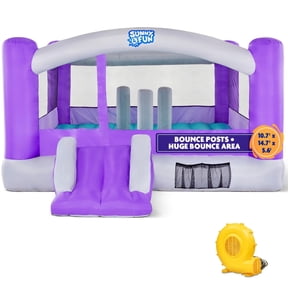Sunny & Fun Fun SpongeBob Bounce House with Air Blower, Stakes & Repair ...