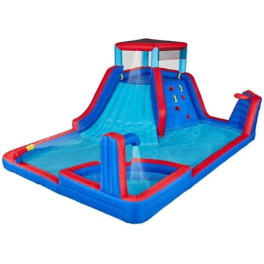 Sunny & Fun Outdoor Kids Water Slide, Inflatable Splash Pool & Bounce ...