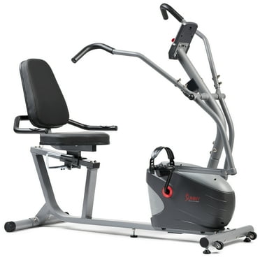 Sunny Health & Fitness Stationary Magnetic Recumbent Indoor Cycle Bike, 350 lb Weight Capacity ...
