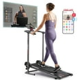 Sunny Health & Fitness Smart Foldable Manual Treadmill with Fixed ...