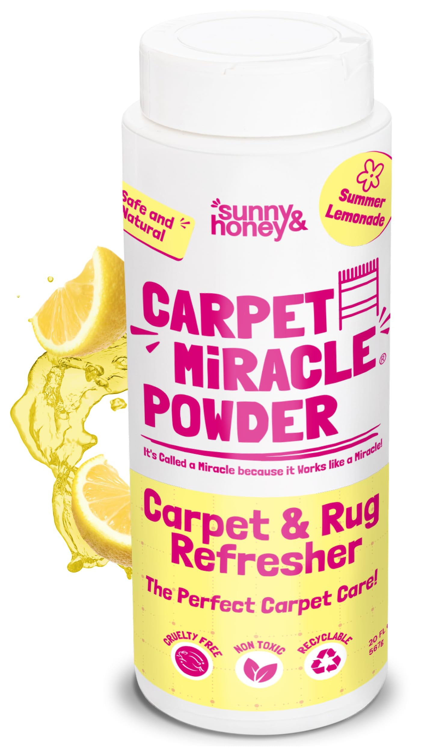 Sunny & Honey Carpet Miracle Powder - Dry Cleaner, Freshener ...
