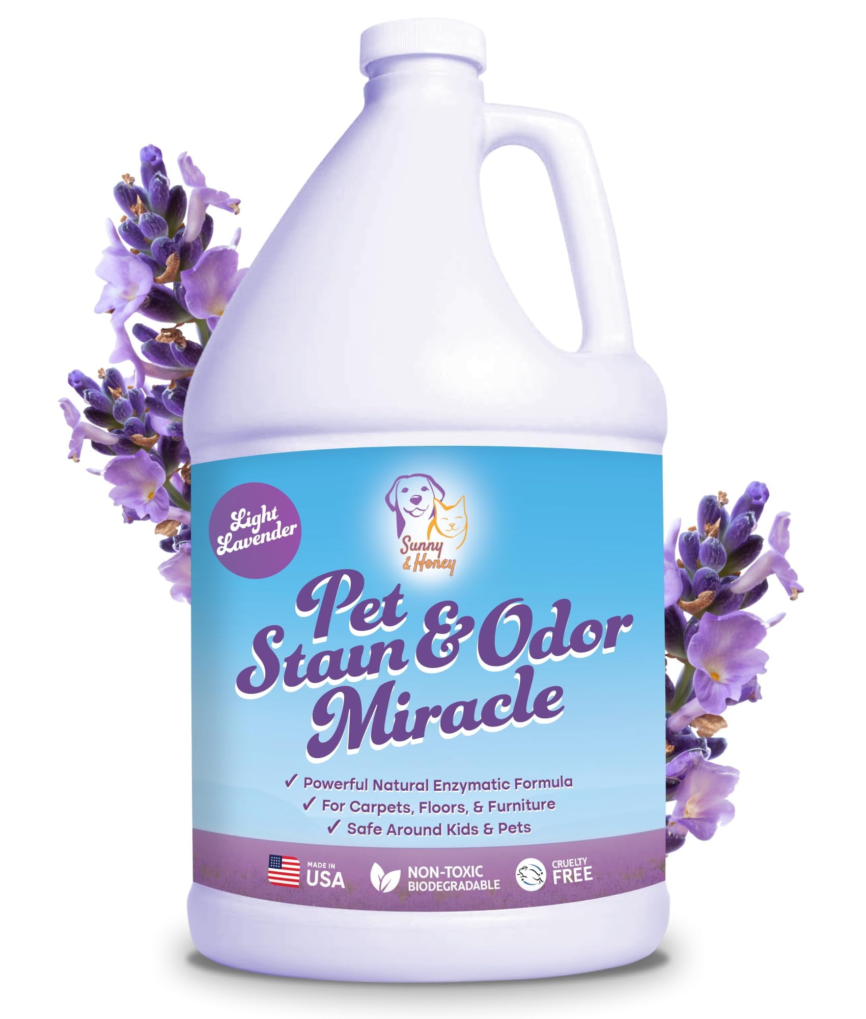 Sunny&Honey Pet Stain & Odor Miracle - Enzyme Cleaner for Floor ...