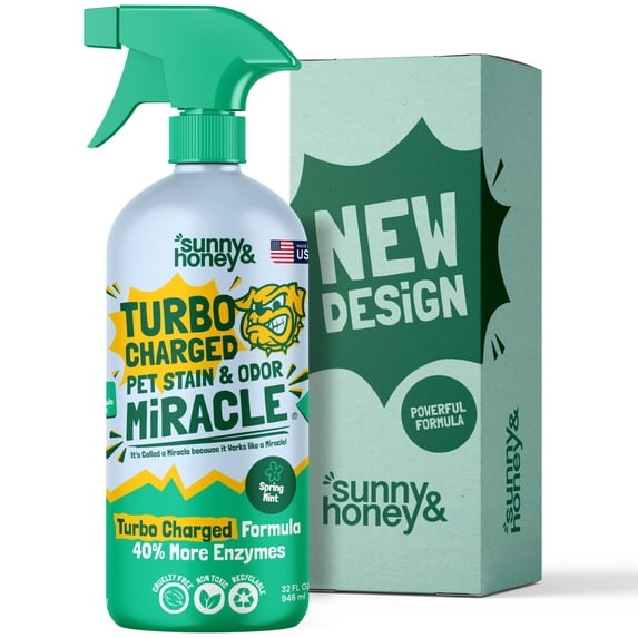 Sunny & Honey Turbo Charged Pet Stain and Odor Remover–Enzyme Cleaner ...