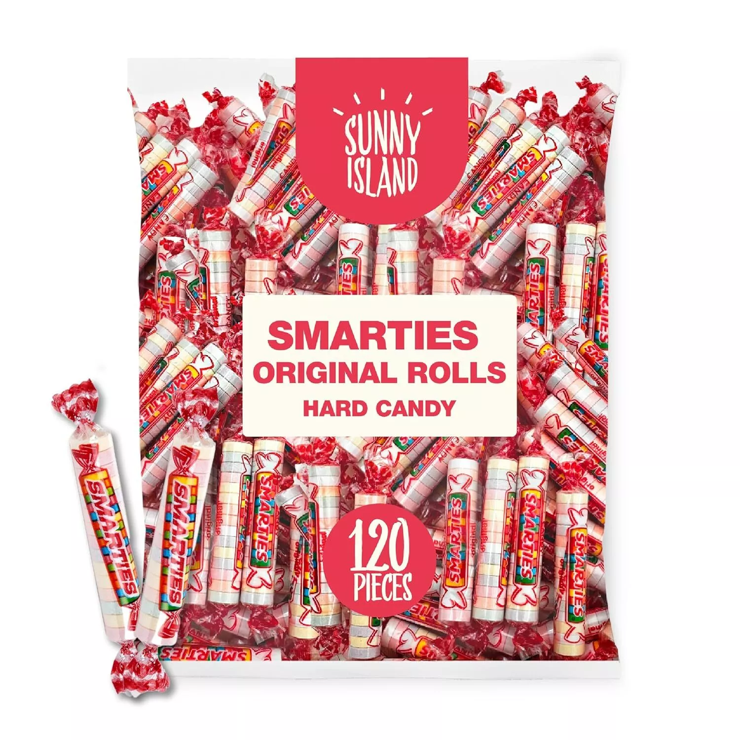 Sunny Island Smarties Original Hard Candy Rolls, Bulk 2 Pound Bag ...