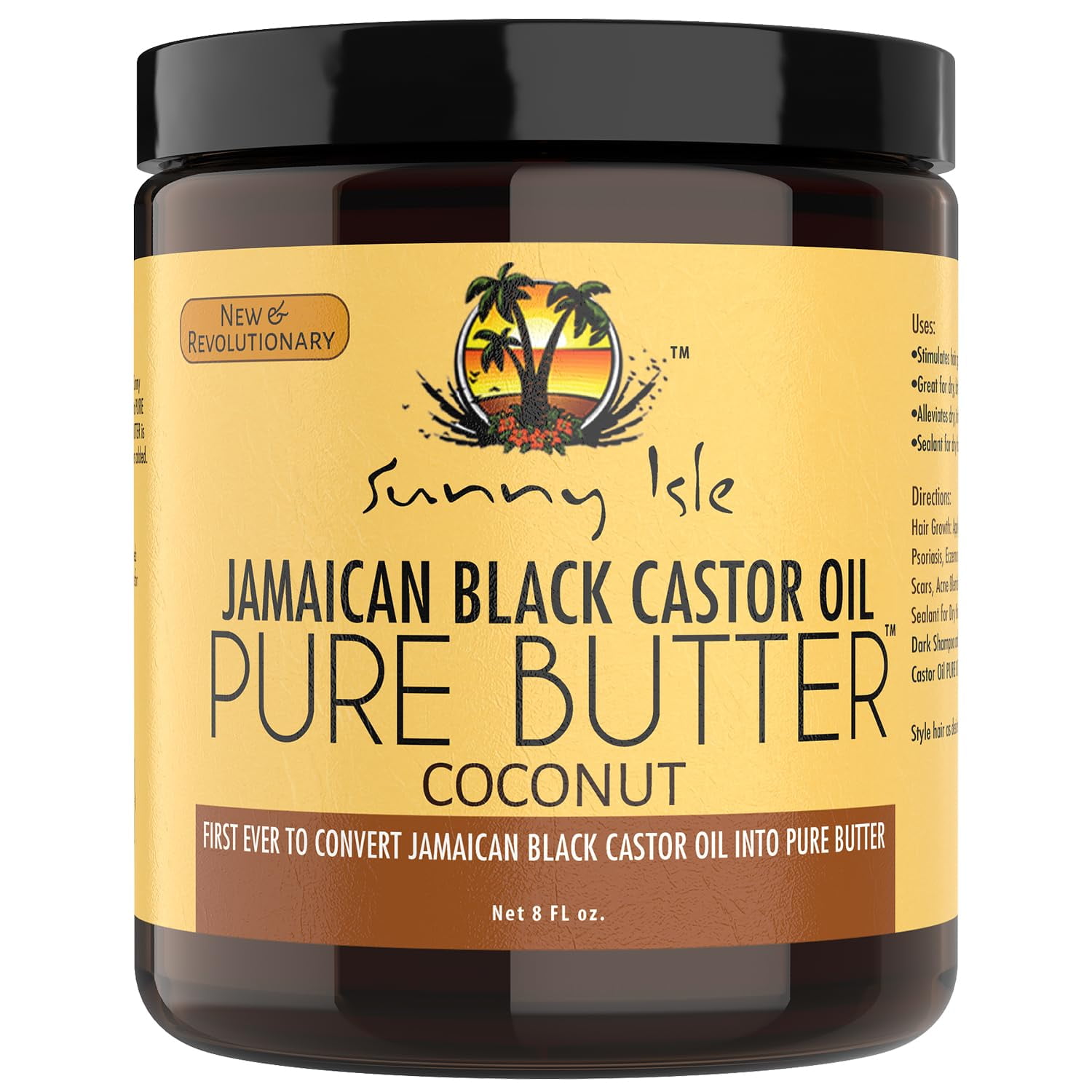 Sunny Isle Coconut Jamaican Black Castor Oil Pure Butter 8oz | Hair and ...
