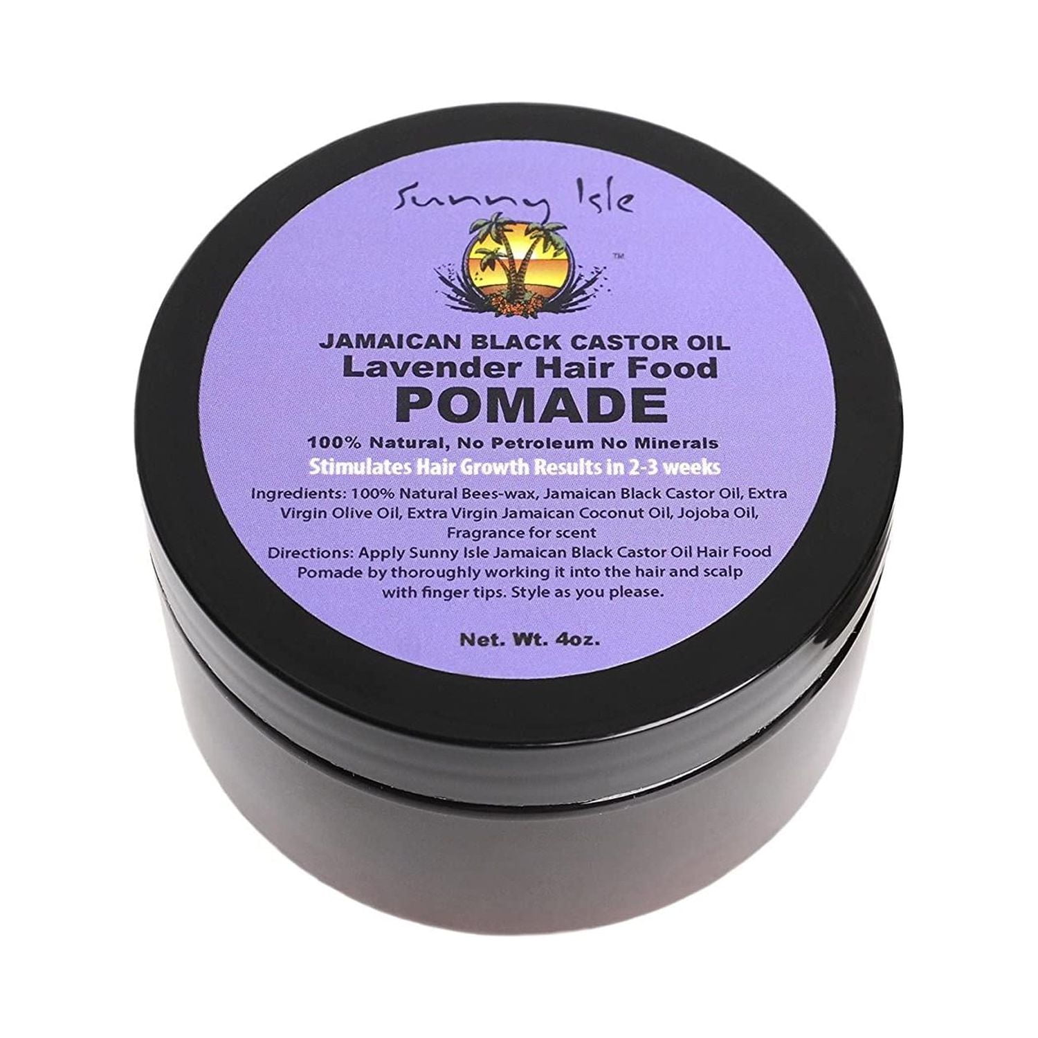 Sunny Isle Jamaican Black Castor Oil Lavender Hair Food Pomade, 4 Oz ...