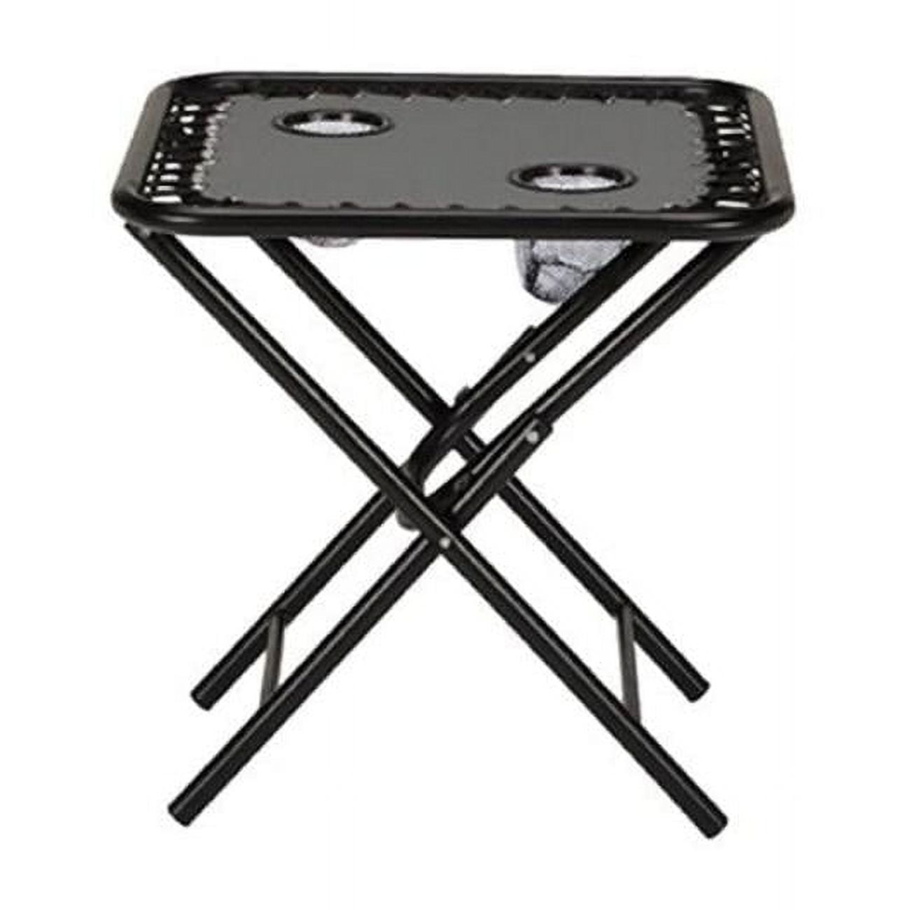 FurnOrama Sunny Isles Folding Side Table, 2 Cup Holders, Graphite Gray ...