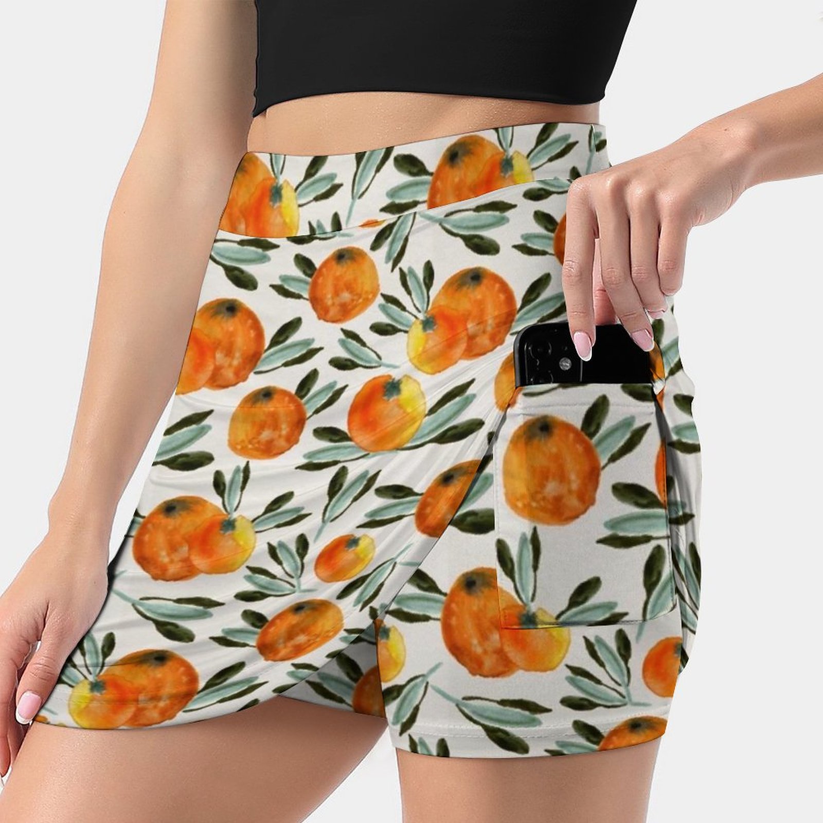 Sunny Orange Korean Fashion Skirt Summer Skirts For Women Light Proof ...