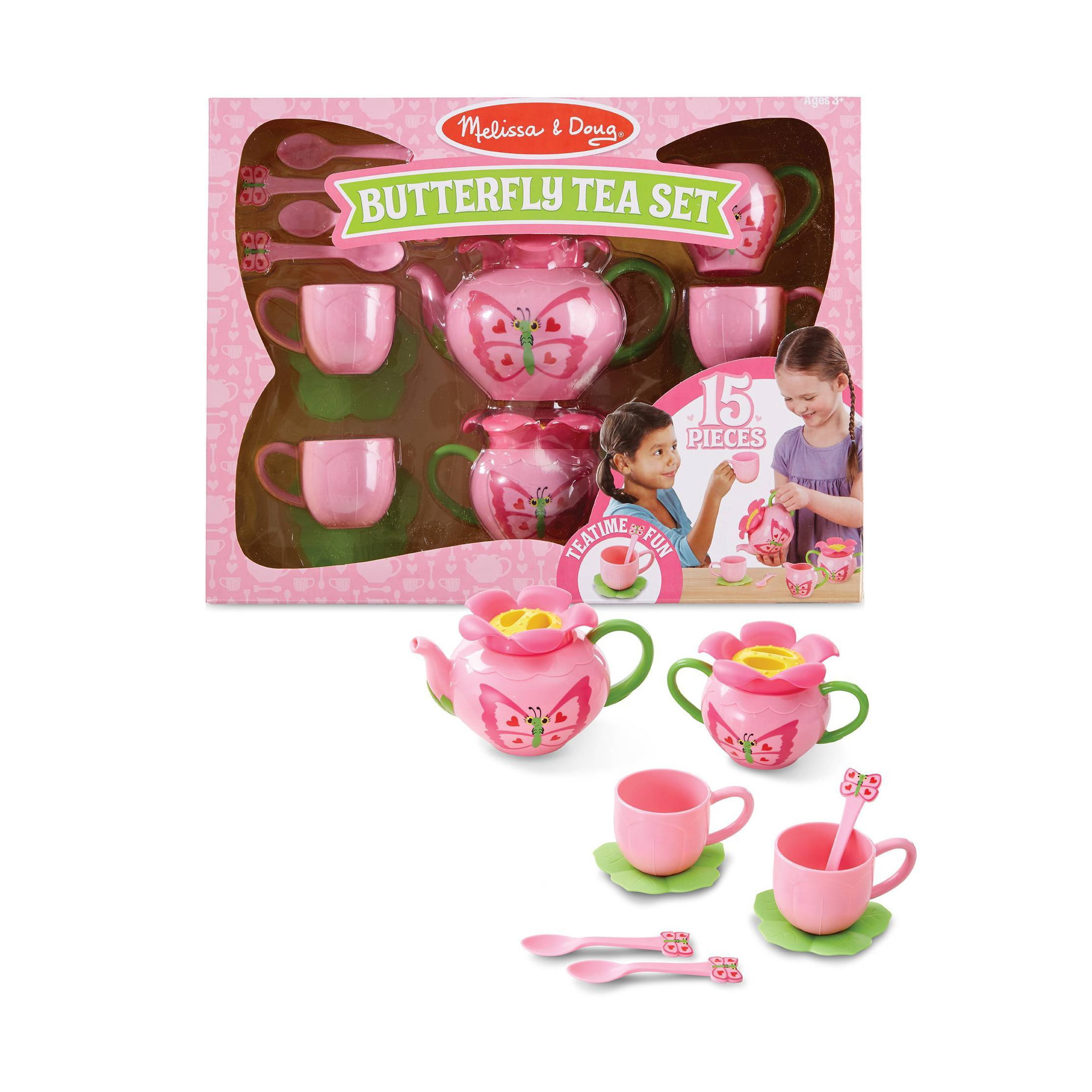 Sunny Patch Bella Butterfly Tea Set - Play Food Accessories - Walmart.com