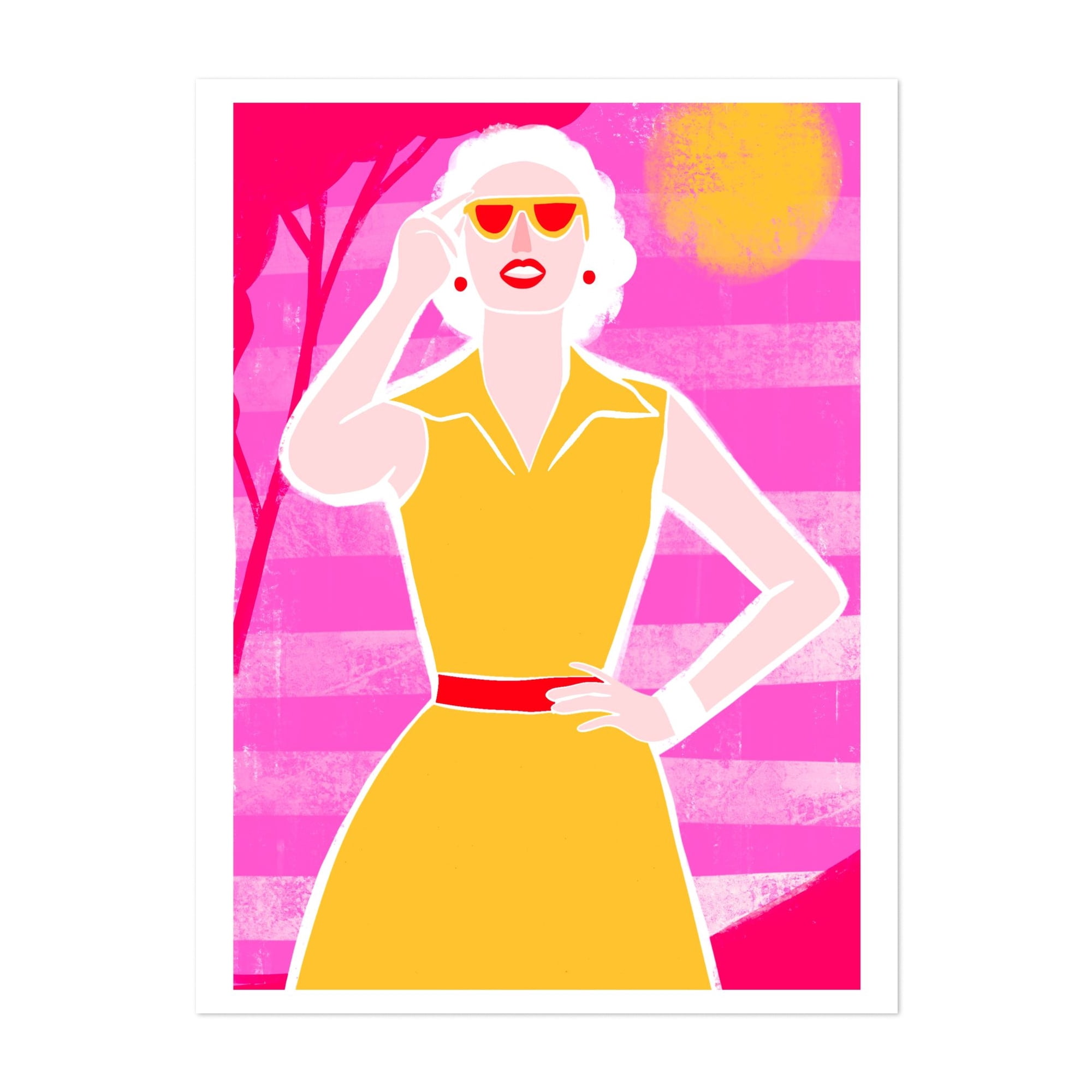 Sunny Retro Vibes - Digital Art Pop Art Vintage Retro Fashion ...