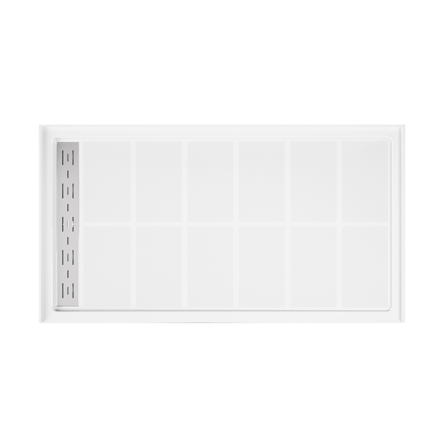 Sunny Shower Anti-slip Acrylic Left Drain Rectangular Shower Base in ...