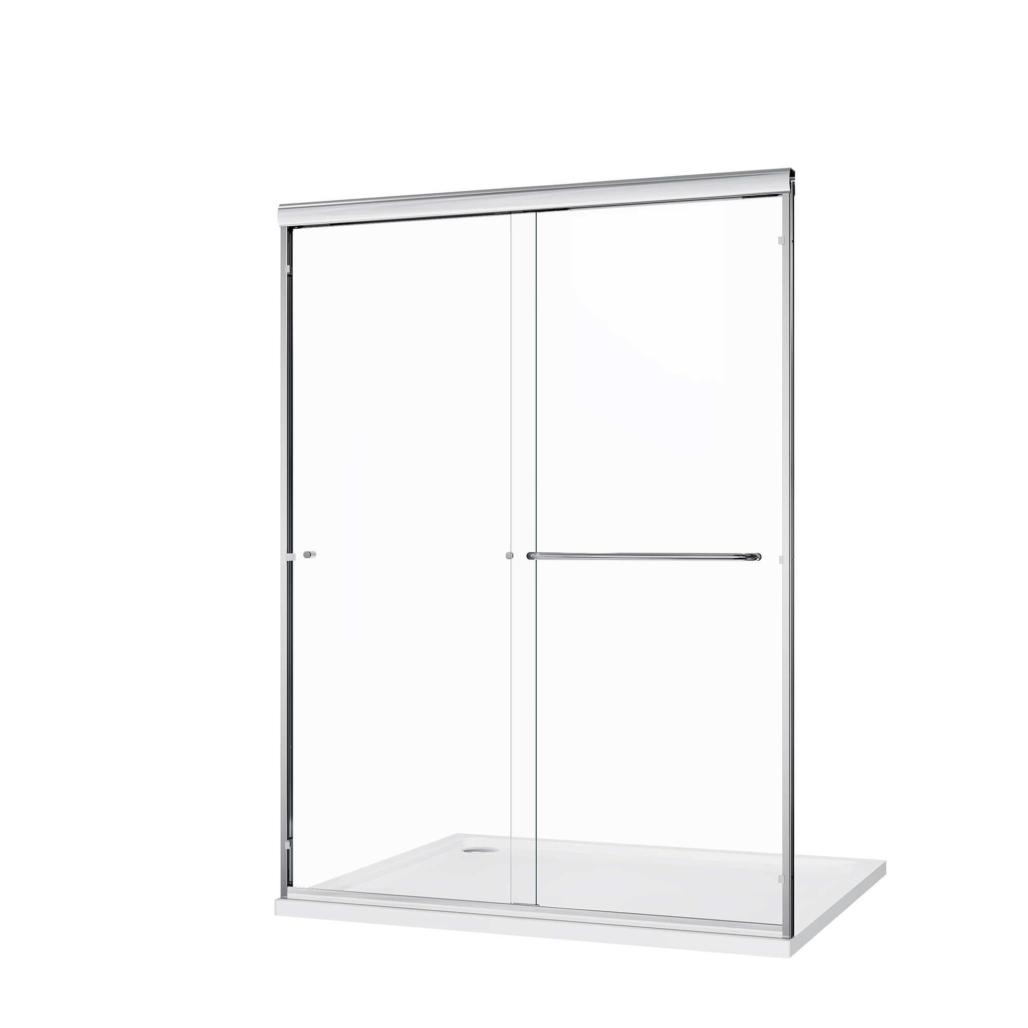 DreamLine Enigma Sky 56-60 in. W x 76 in. H Frameless Sliding Shower Door in Polished Stainless ...