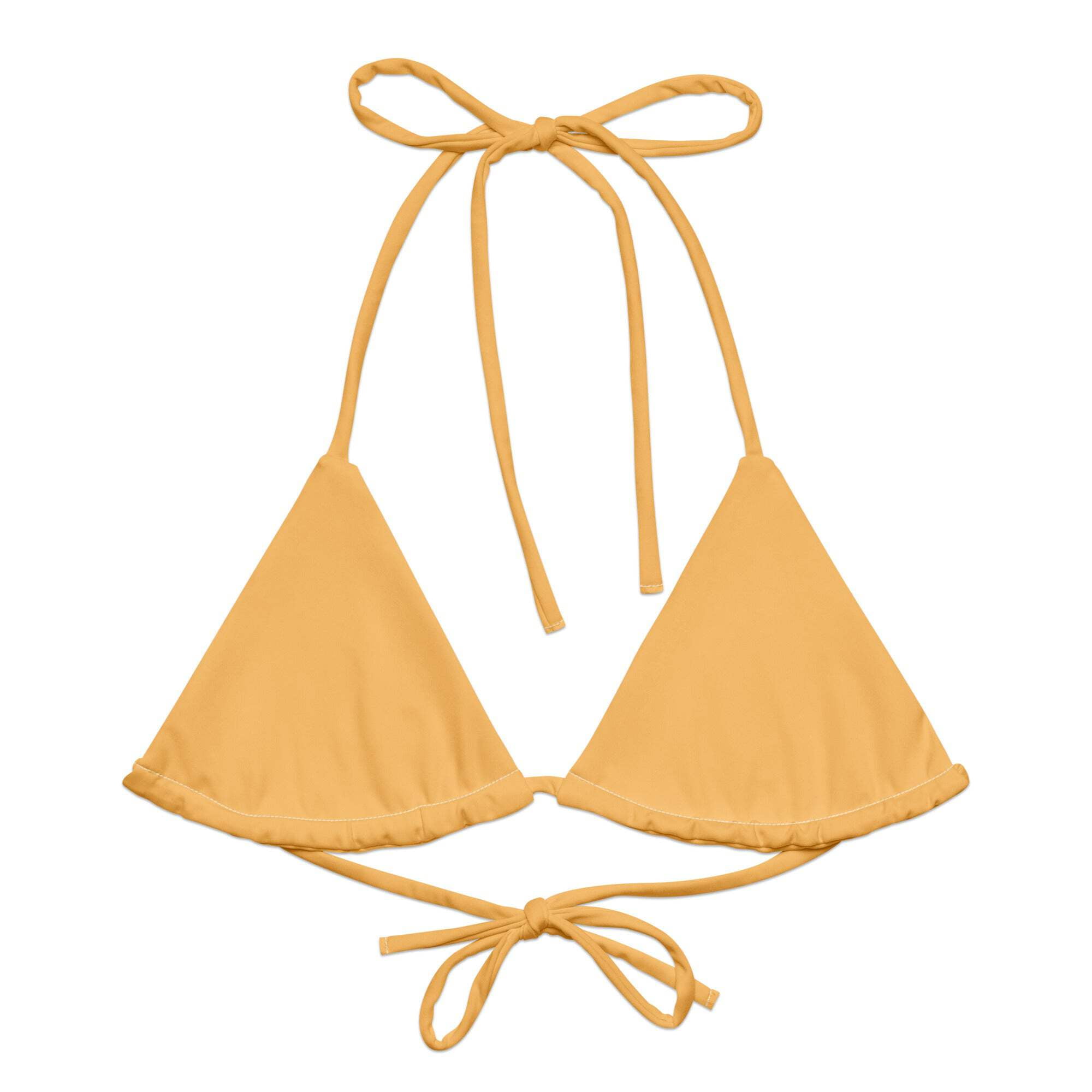 Sunny Side Swim Recycled String Bikini Top - Walmart.com