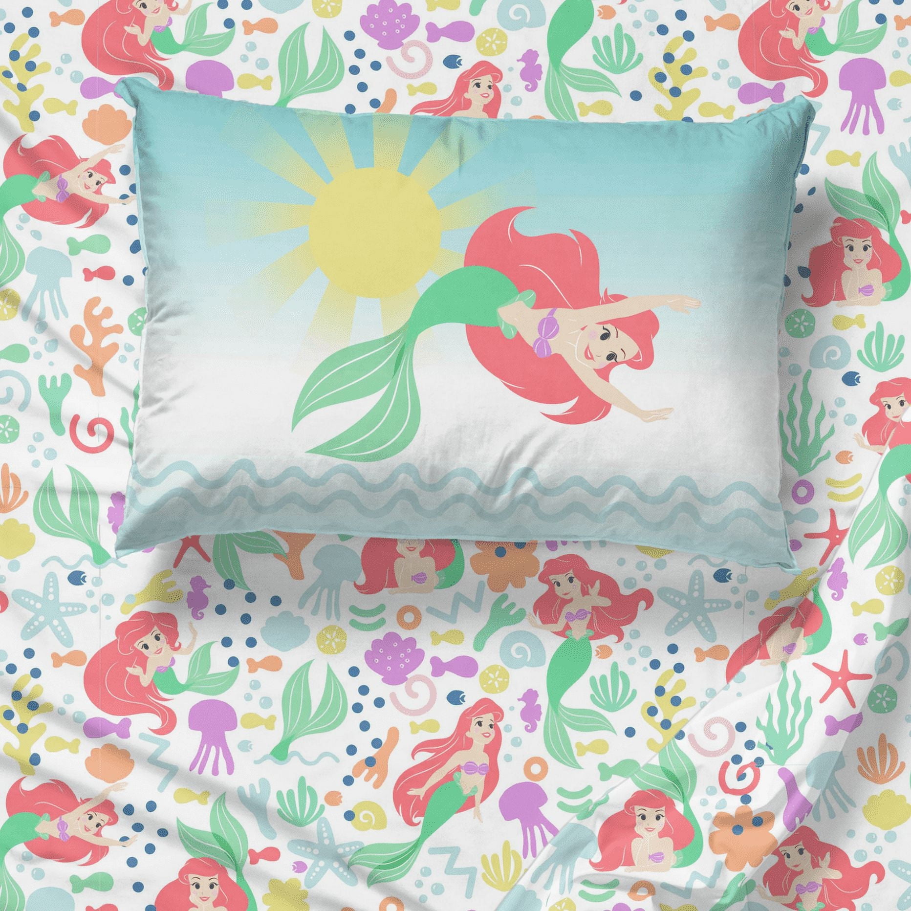 Sunny Side Up Disney The Little Mermaid Pastel Life Sheet Set - Walmart.com
