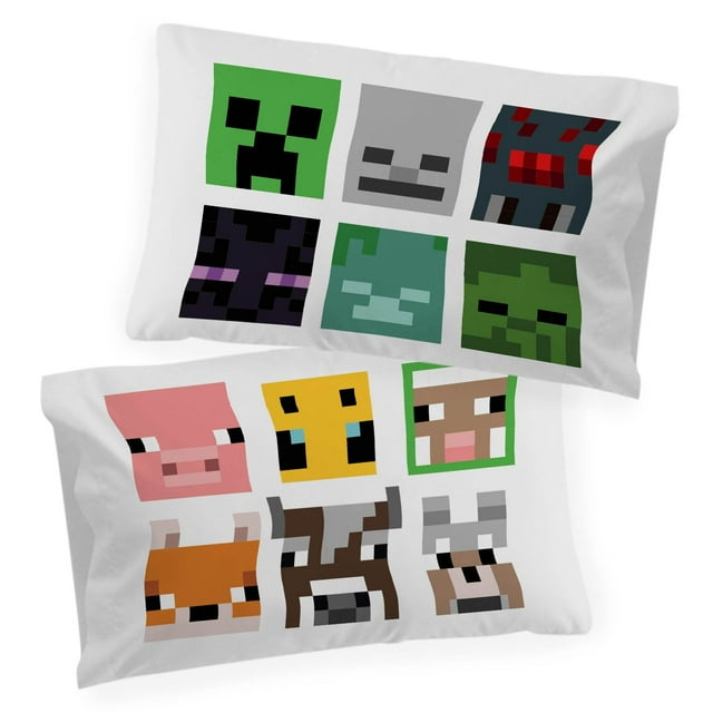 Sunny Side Up Minecraft Creeper 2 Pack Pillowcase - Walmart.com