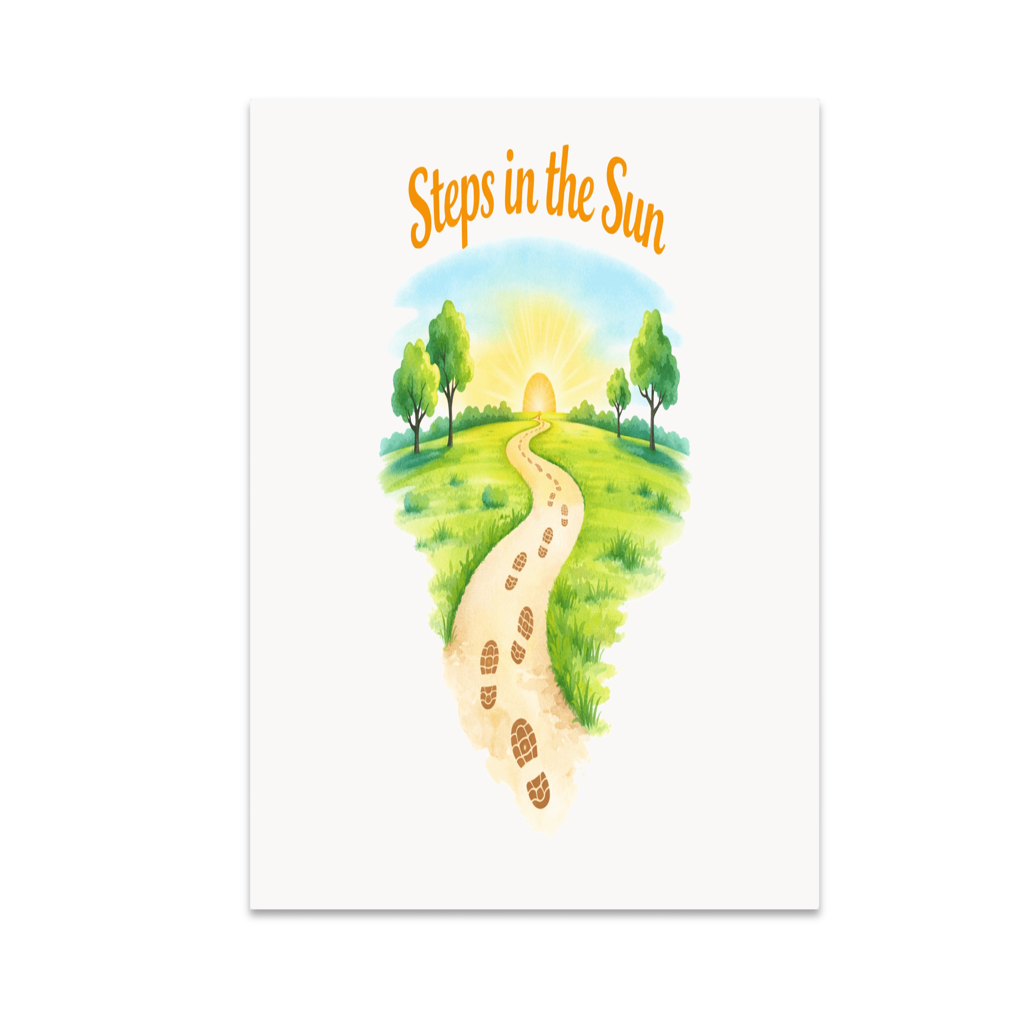 Sunny Steps Path Poster Art - Outdoor Wellness Enthusiast - 13x19 ...