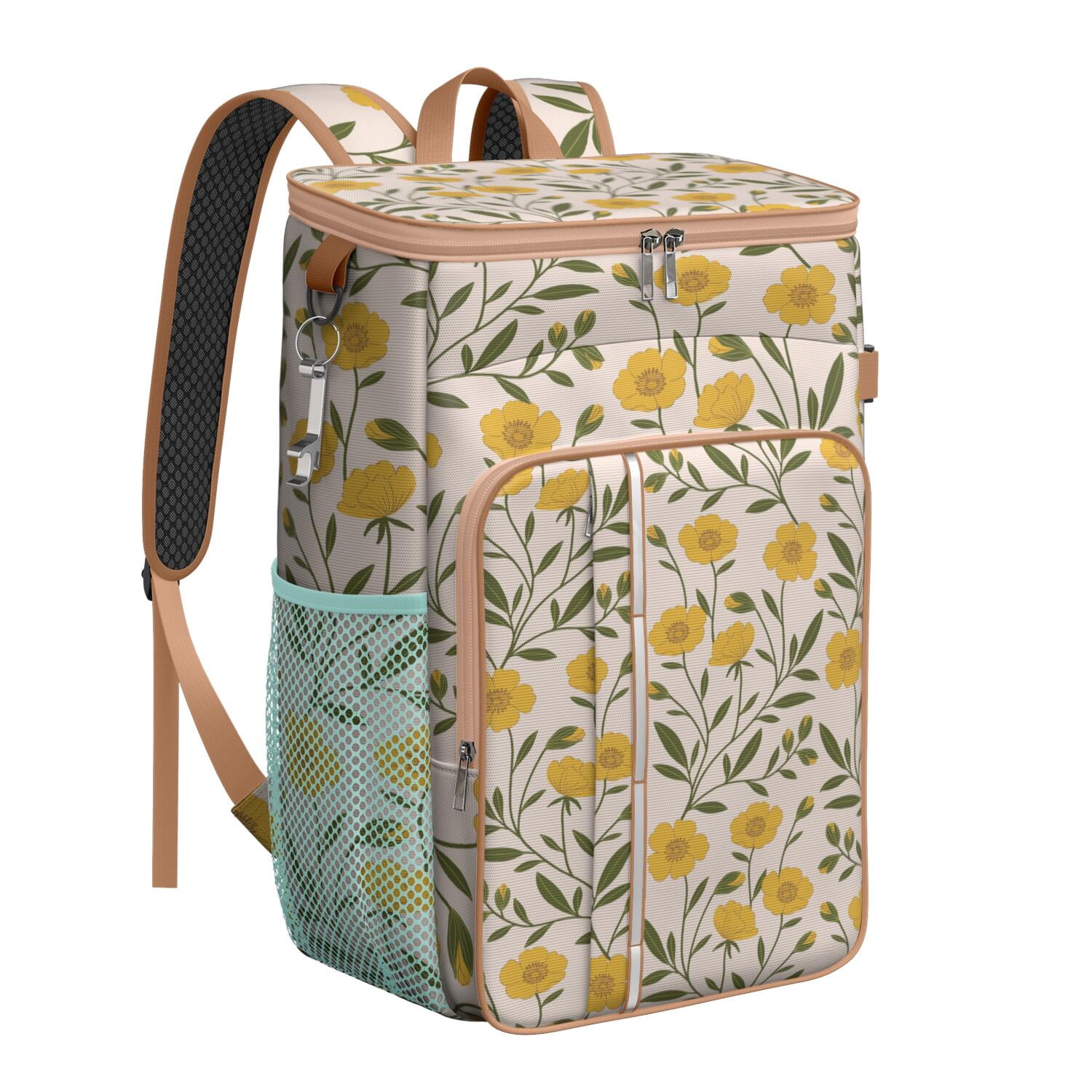 Sunny Sunflower Aesthetic Cooler Backpack - 20L Insulated Soft Cooler ...