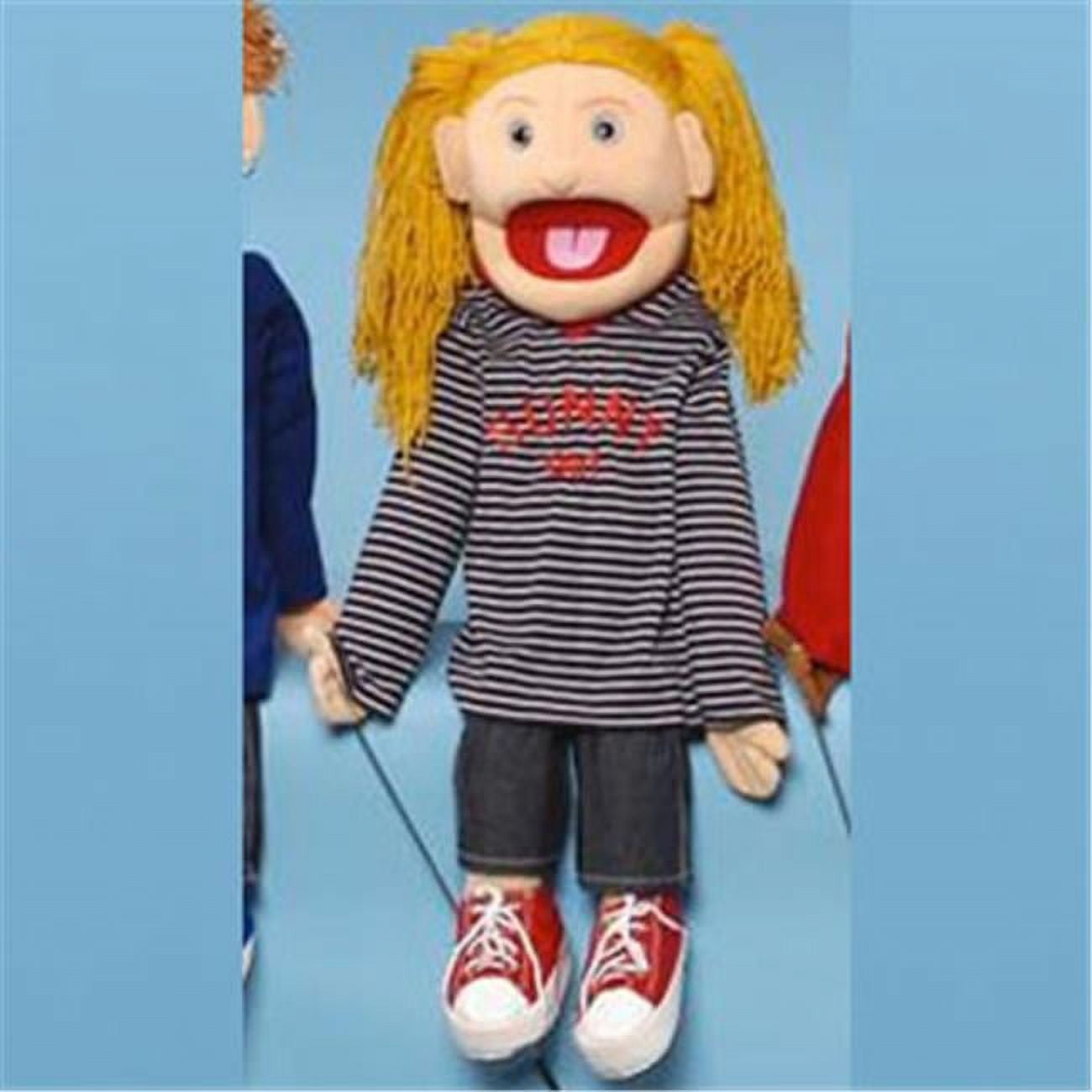 Sunny Toys GS4621 28 inch Yellow-Haired Girl Pigtails, Full Body Puppet ...