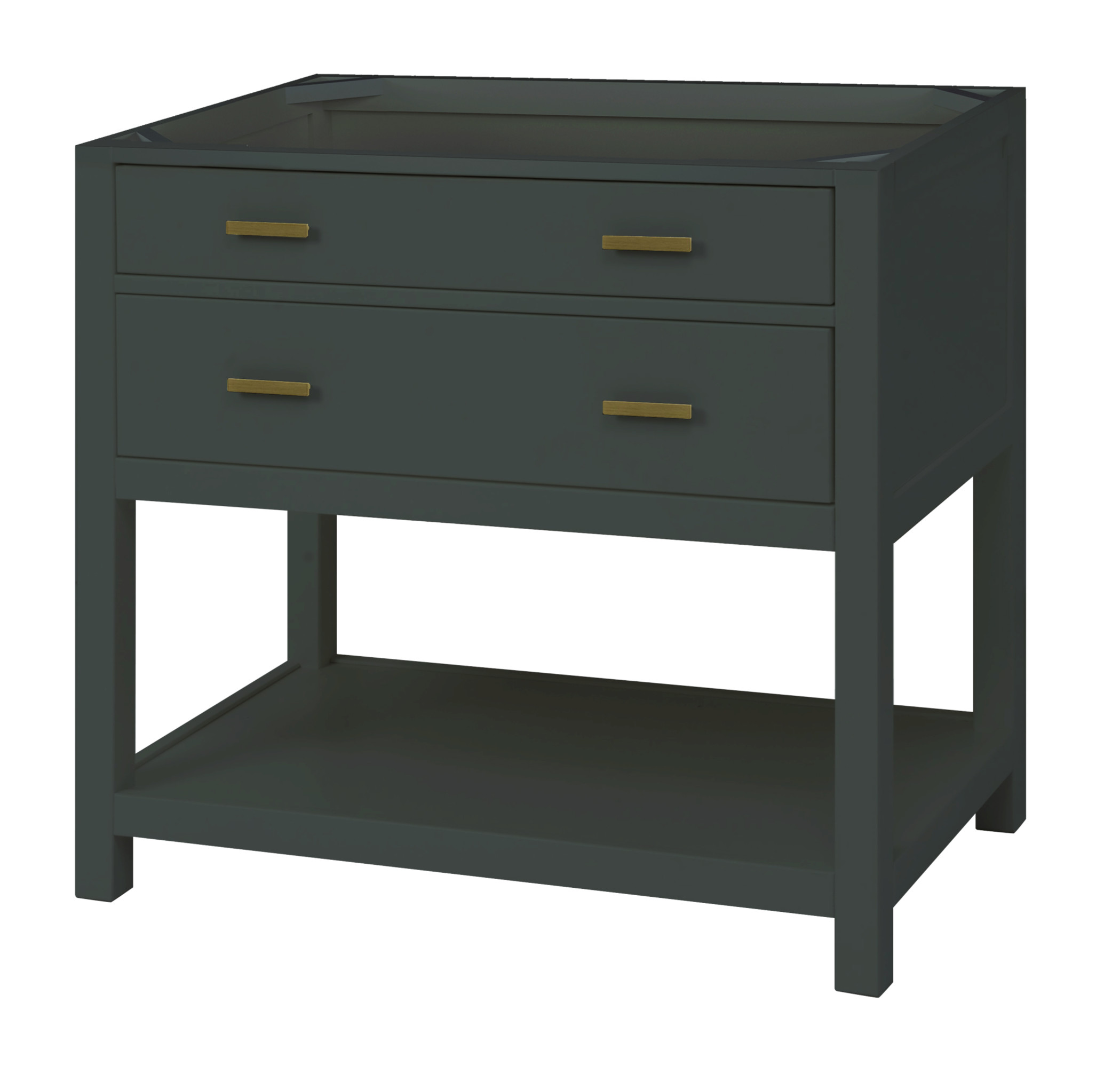 LeBath by Sunny Wood Pullman 36" Bathroom Vanity Base, Shamrock Finish ...