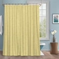 Sunny Yellow Solid Shower Curtain Set with Hooks, Minimalist Cloth Soft ...