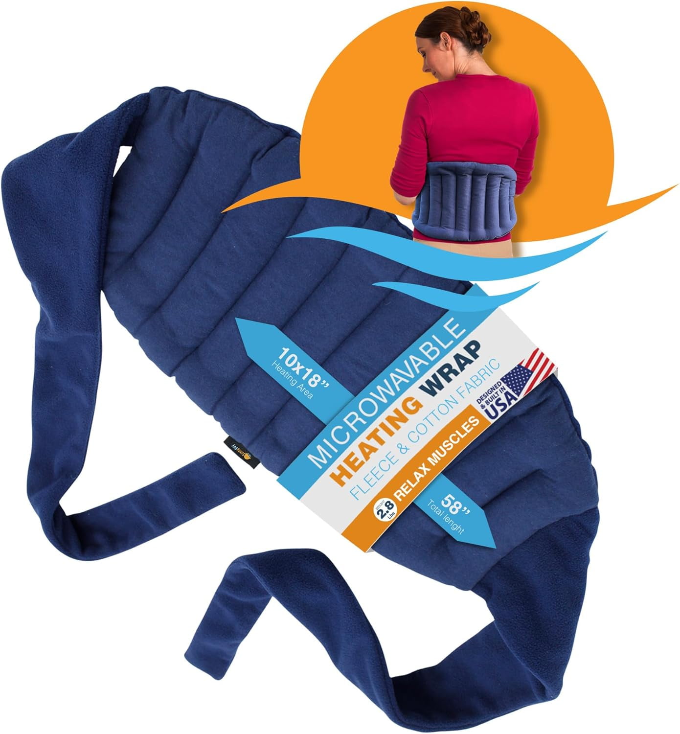 SunnyBay Microwave Heating Pad 10x18 Inches Large Heating Area with ...