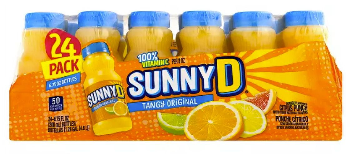 SunnyD Tangy Original Orange Flavored Citrus Punch Juice Drink, 6.75 fl. oz. bottle, 48 pk ...
