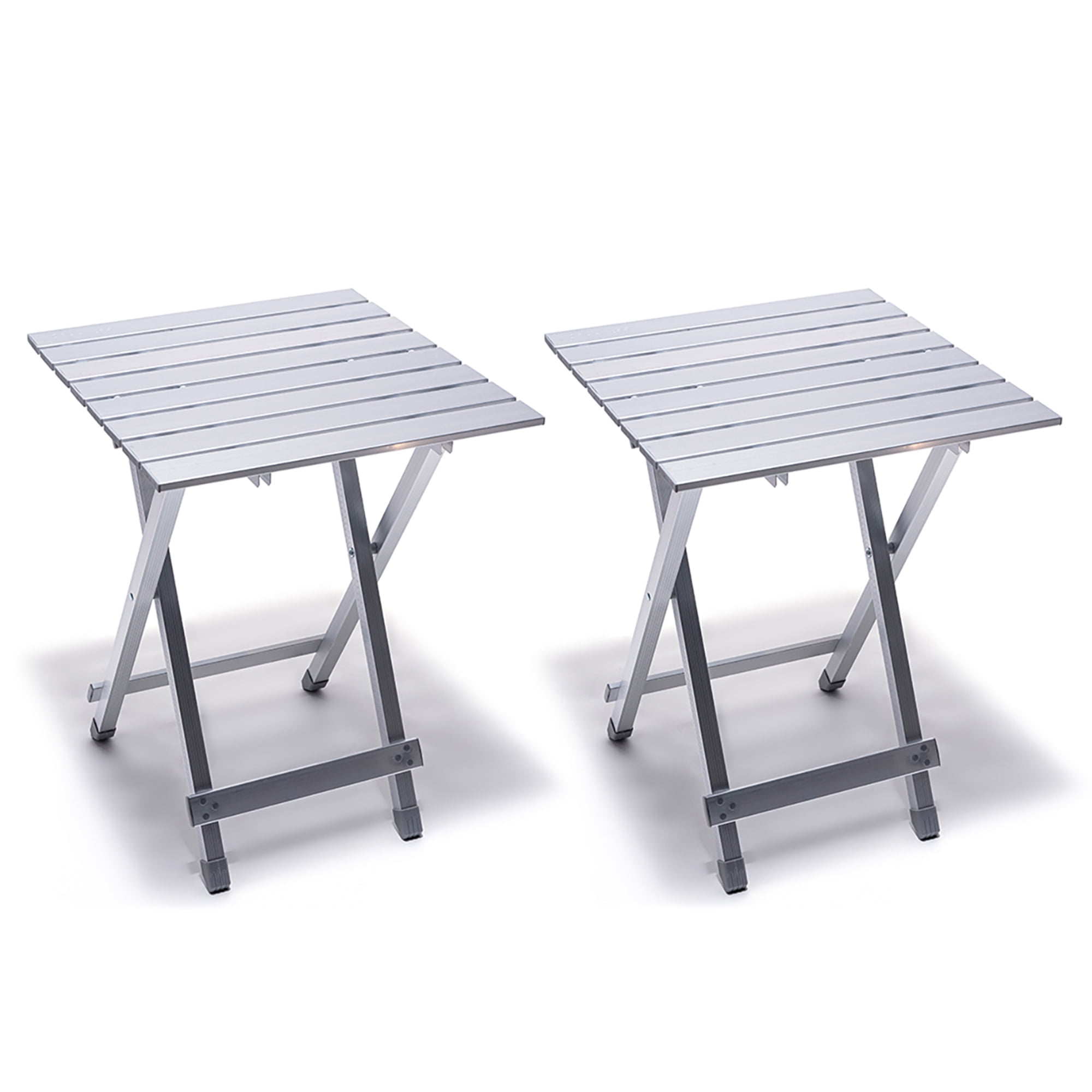 SunnyFeel Aluminum Folding Camping Table, 18 Inch Side Table Small ...