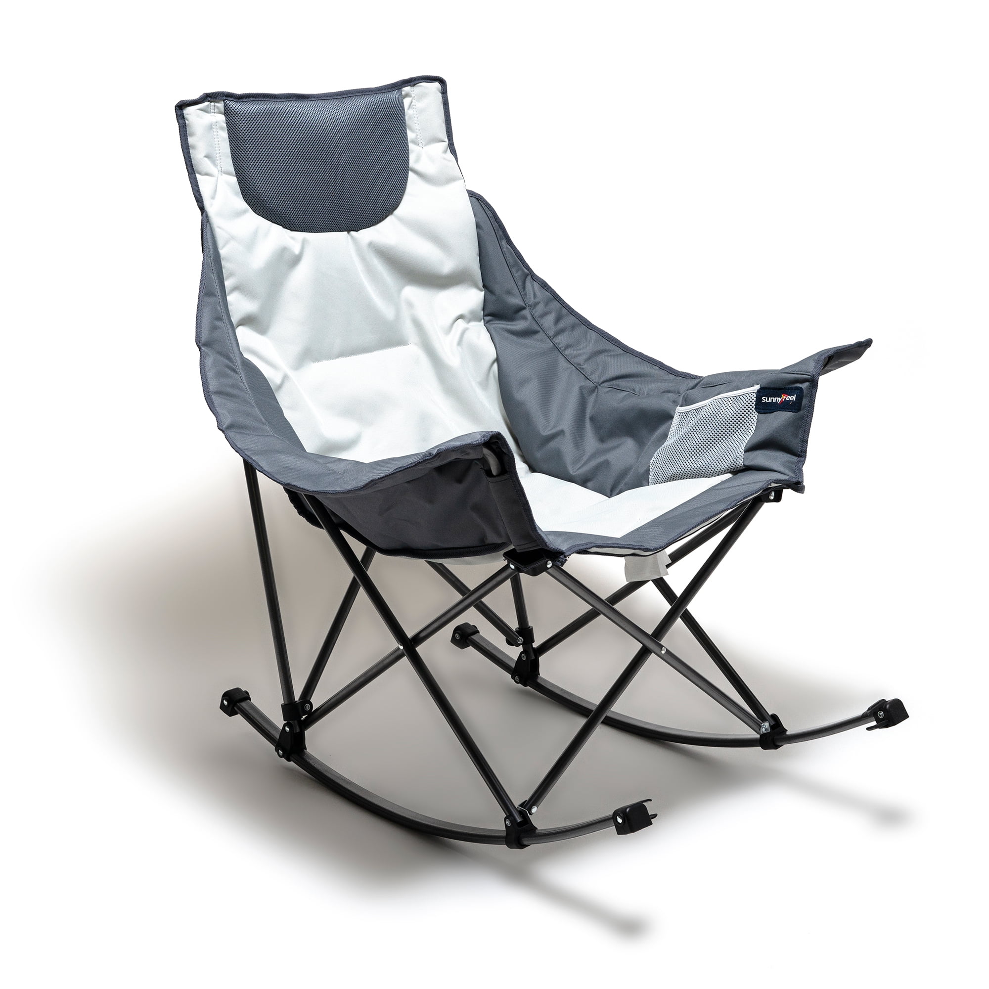 SunnyFeel Camping Rocking Chair for Adults, Luxury Padded Recliner ...