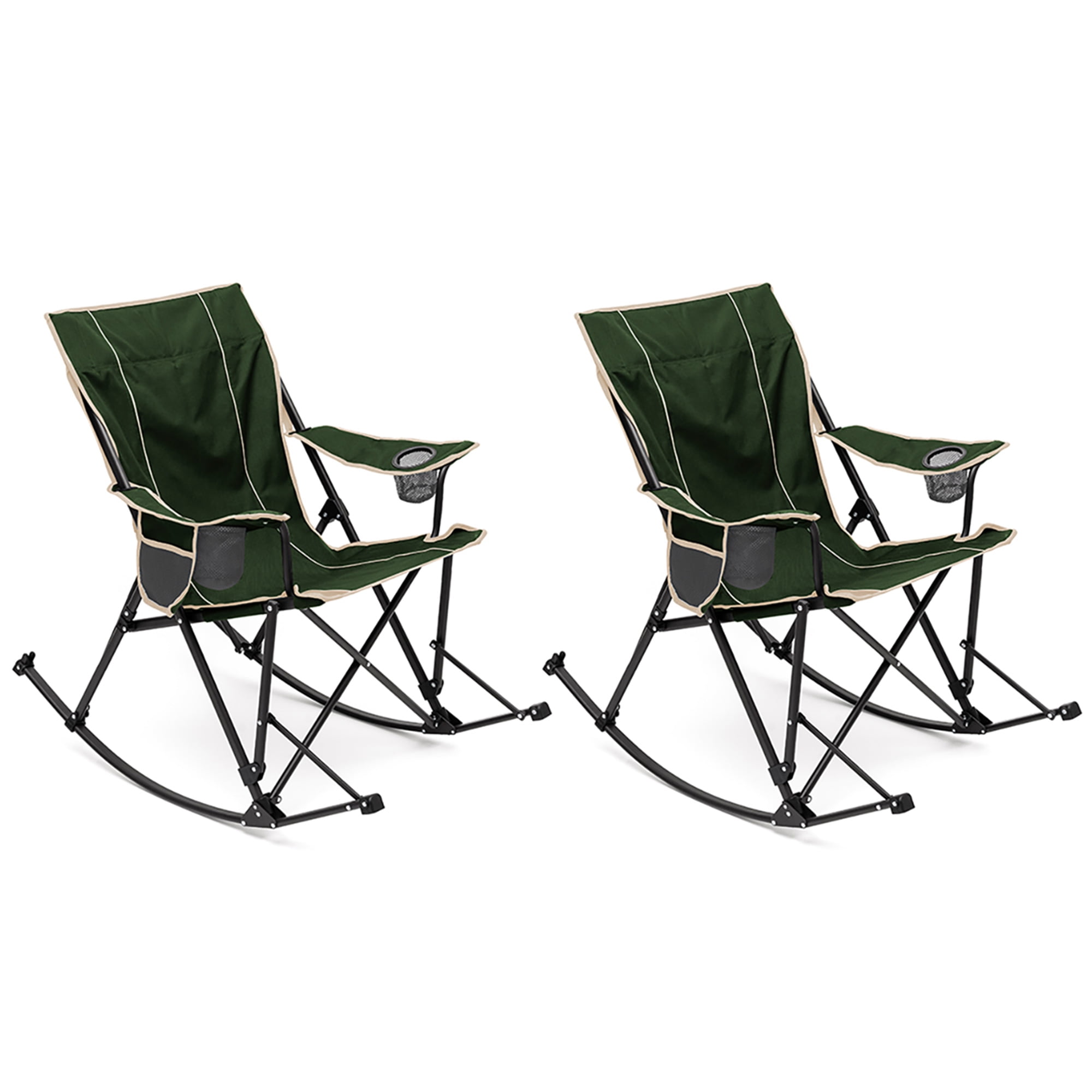 SunnyFeel Camping Rocking Chair for Adults, Oversized Folding Rocker ...