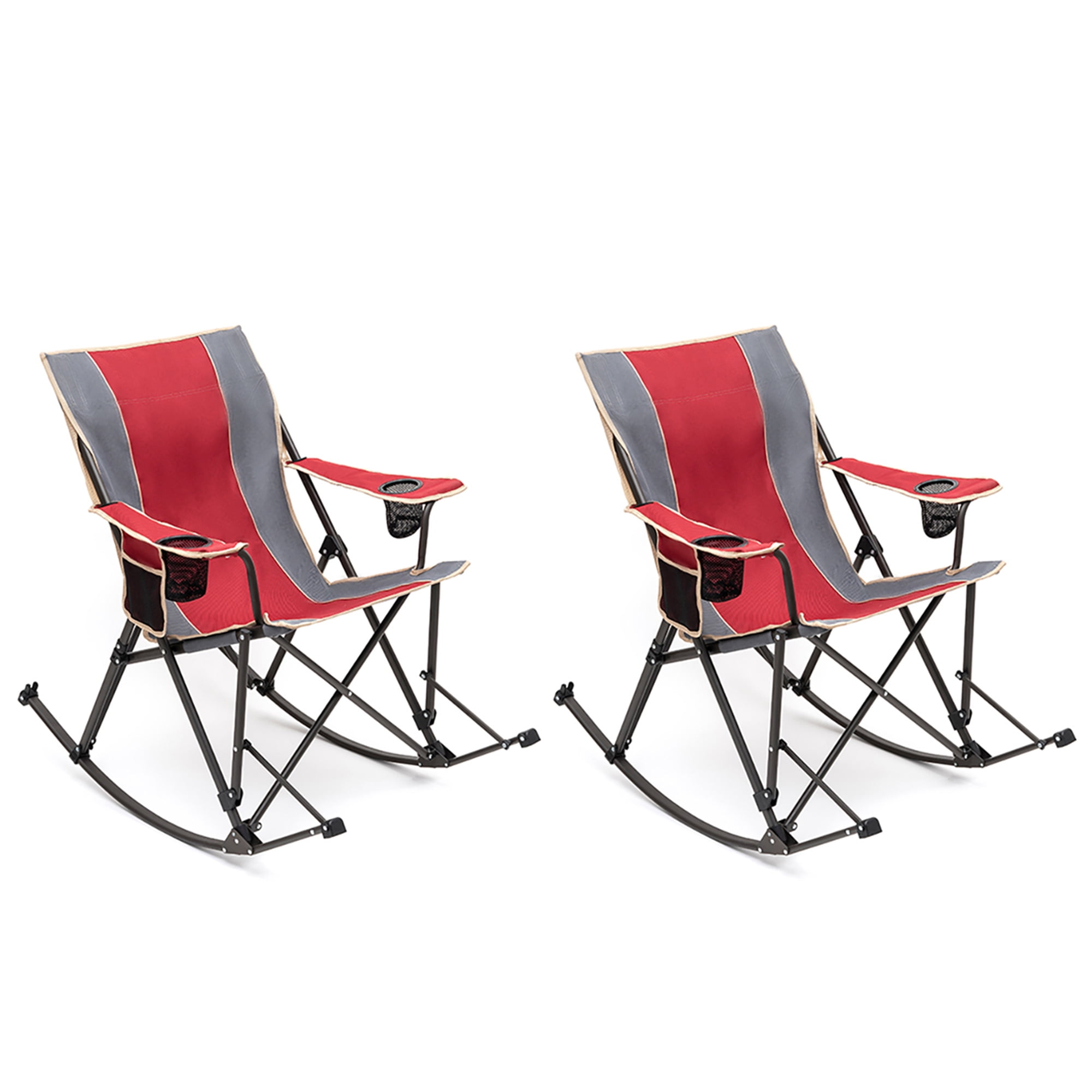 SunnyFeel Camping Rocking Chair for Adults, Oversized Folding Rocker ...