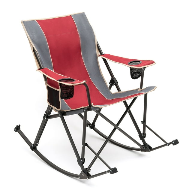 SunnyFeel Camping Rocking Chair for Adults, Oversized Folding Rocker ...