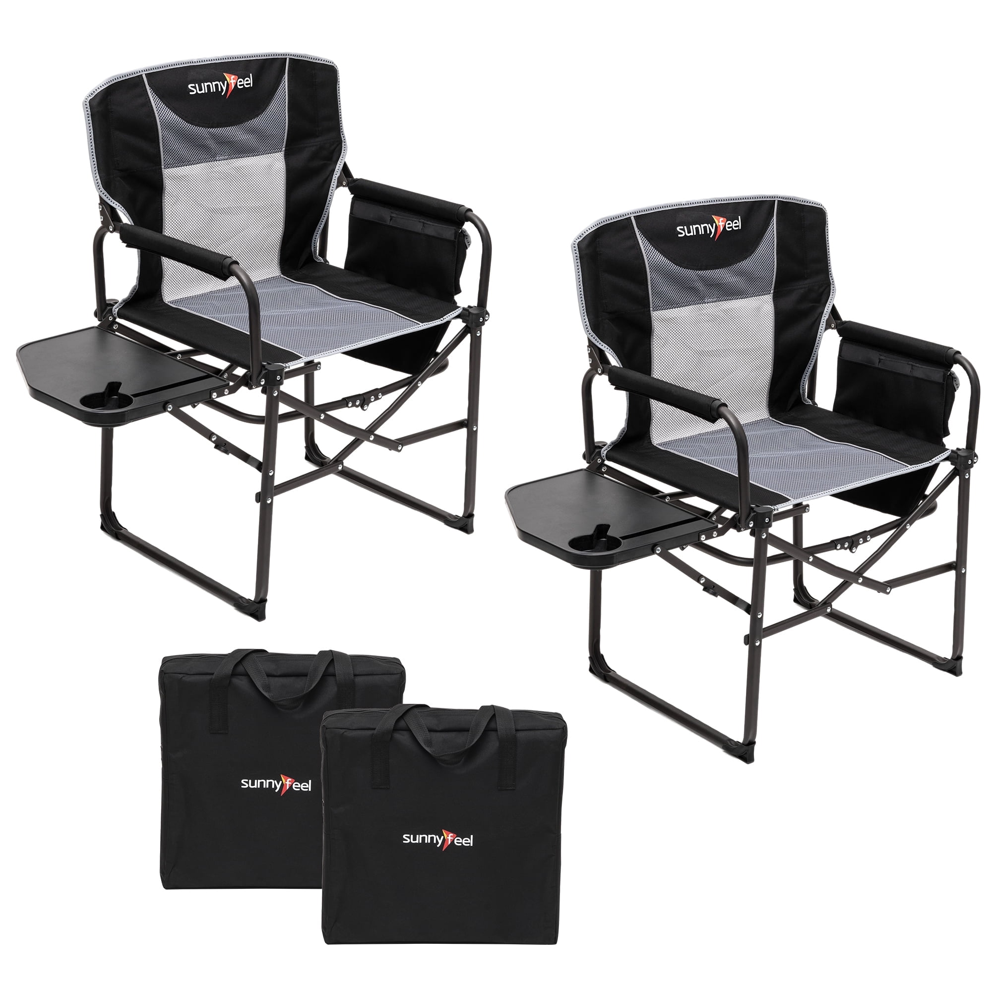 SunnyFeel Compact Camping Director Chair, Portable Folding Chairs with ...
