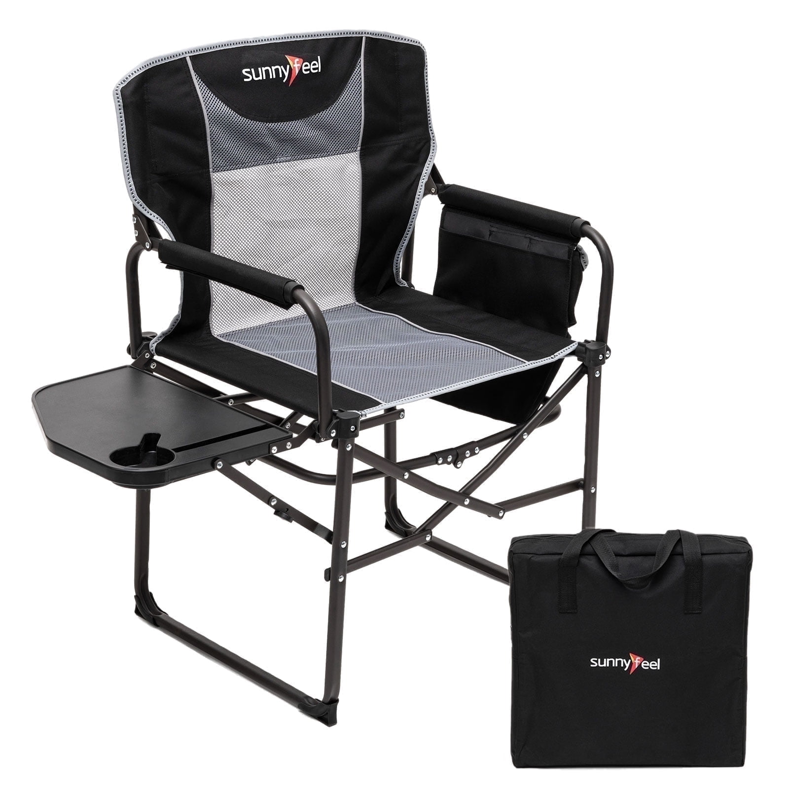 Sunnyfeel Compact Camping Director Chair, Aluminum Folding Chair with ...