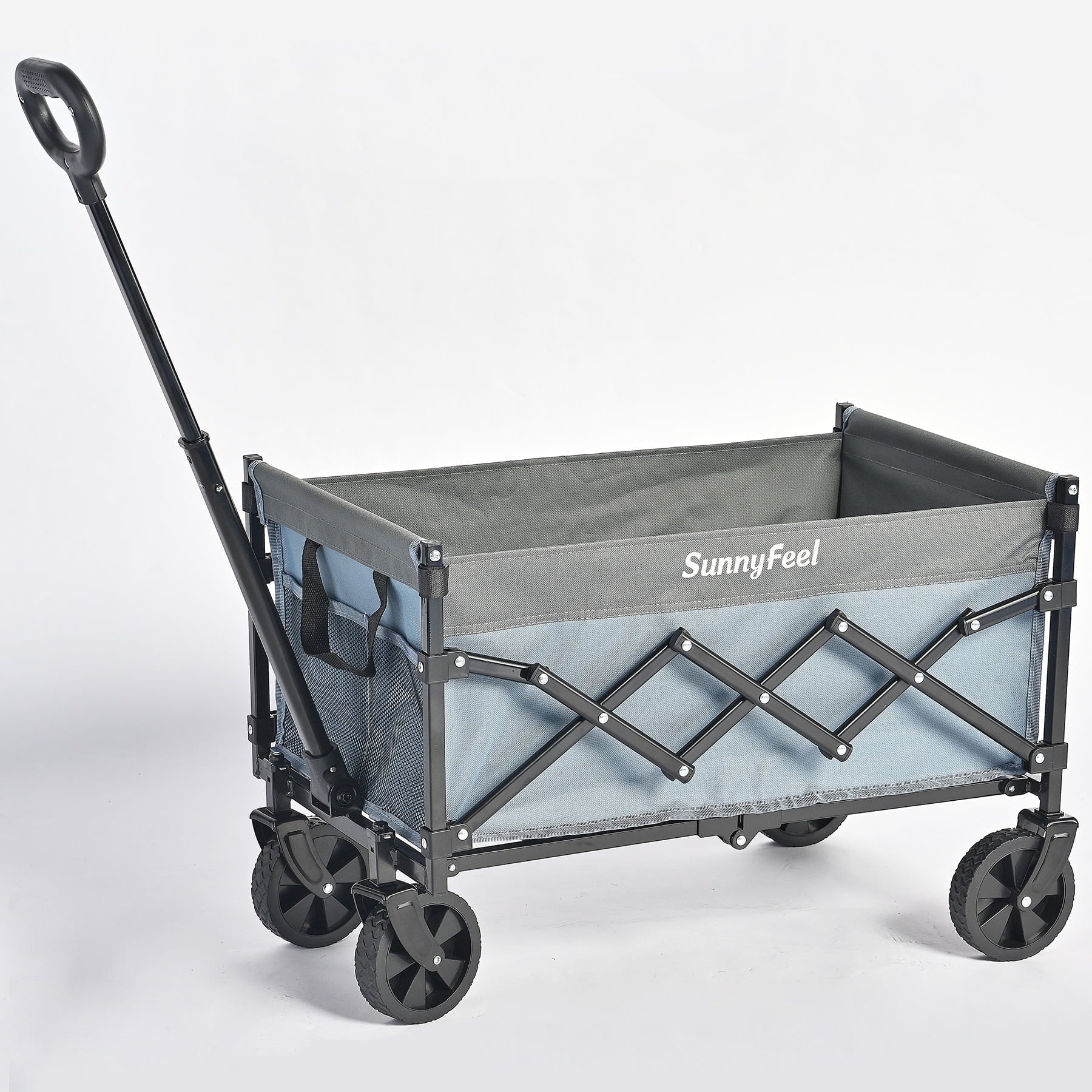 SunnyFeel Heavy Duty Collapsible Outdoor Utility Wagon Cart 450LB ...
