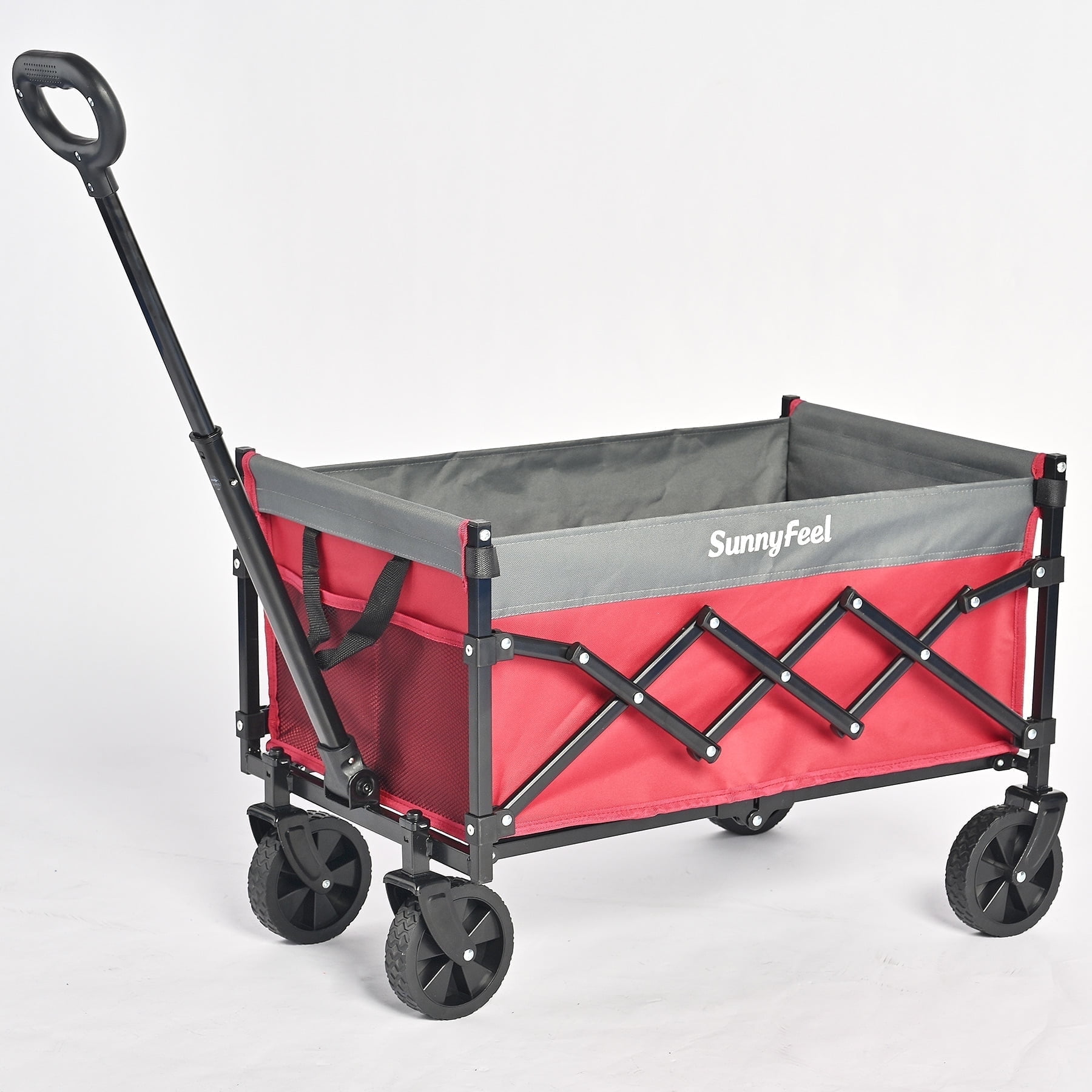 SunnyFeel Heavy Duty Collapsible Outdoor Utility Wagon Cart 450LB ...