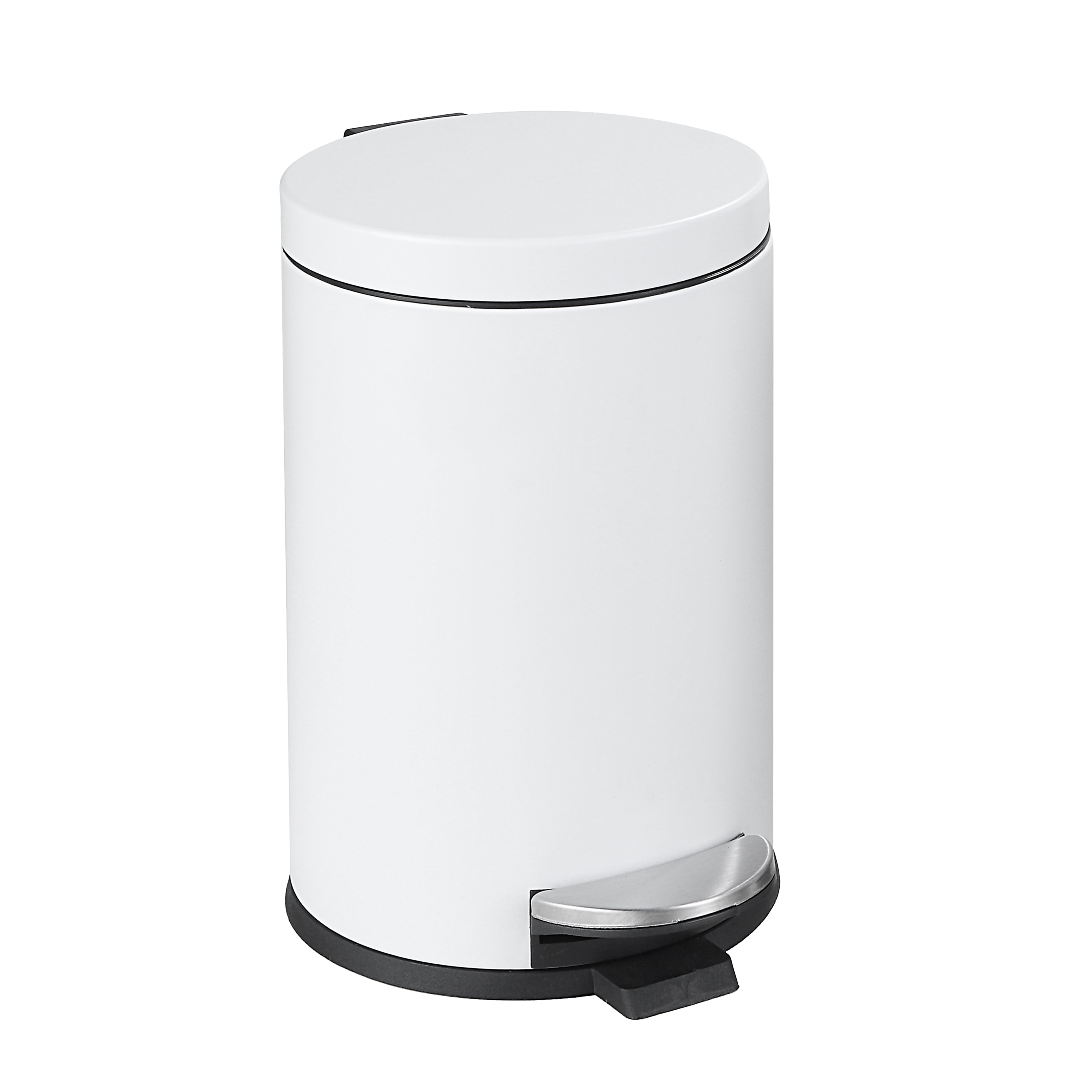 SunnyPoint 4.5 Liter / 1.2 Gallon Round Trash Can with Plastic Inner ...