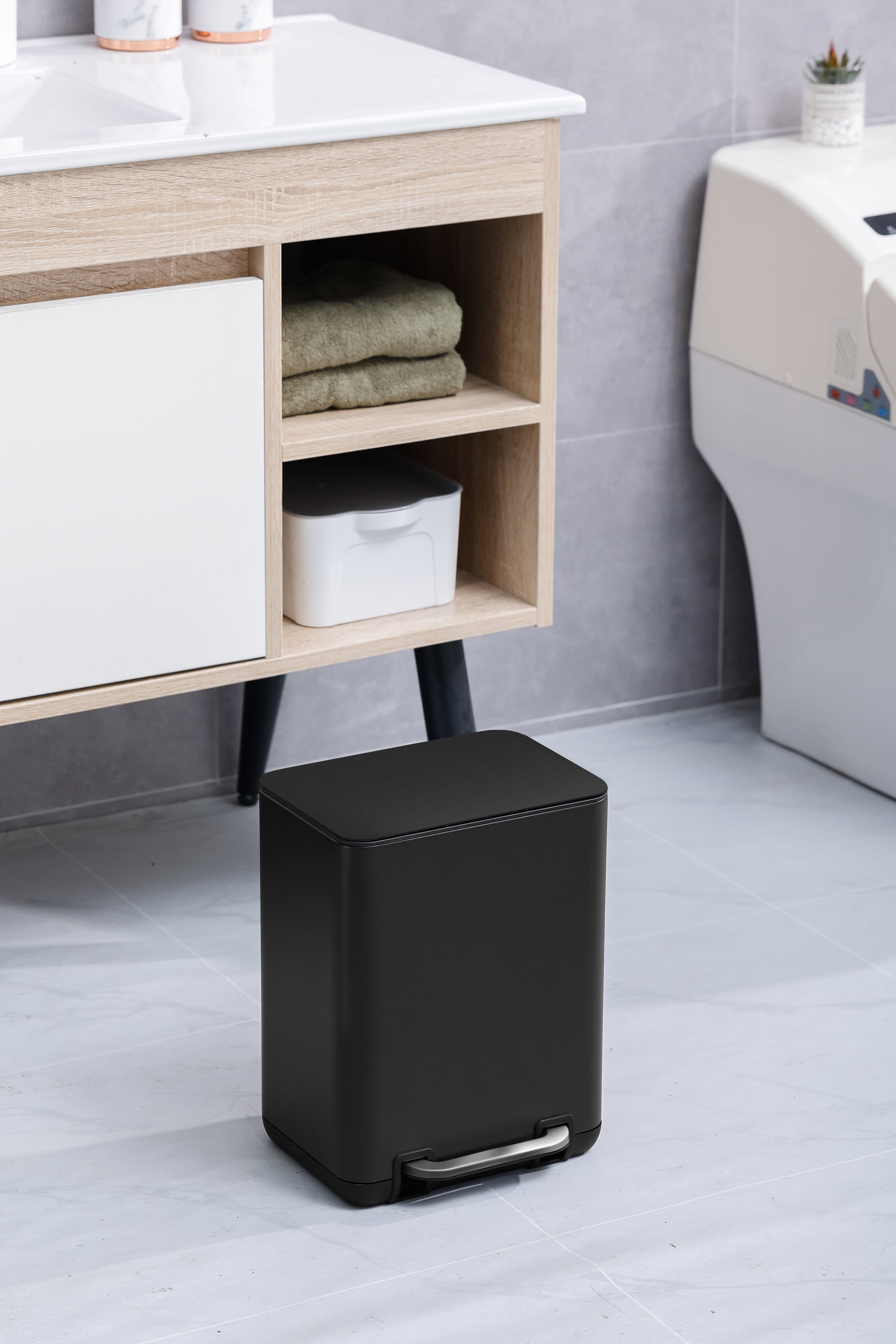 SunnyPoint 6 Liter / 1.58 Gallon Trash Can with Plastic Inner Buckets ...