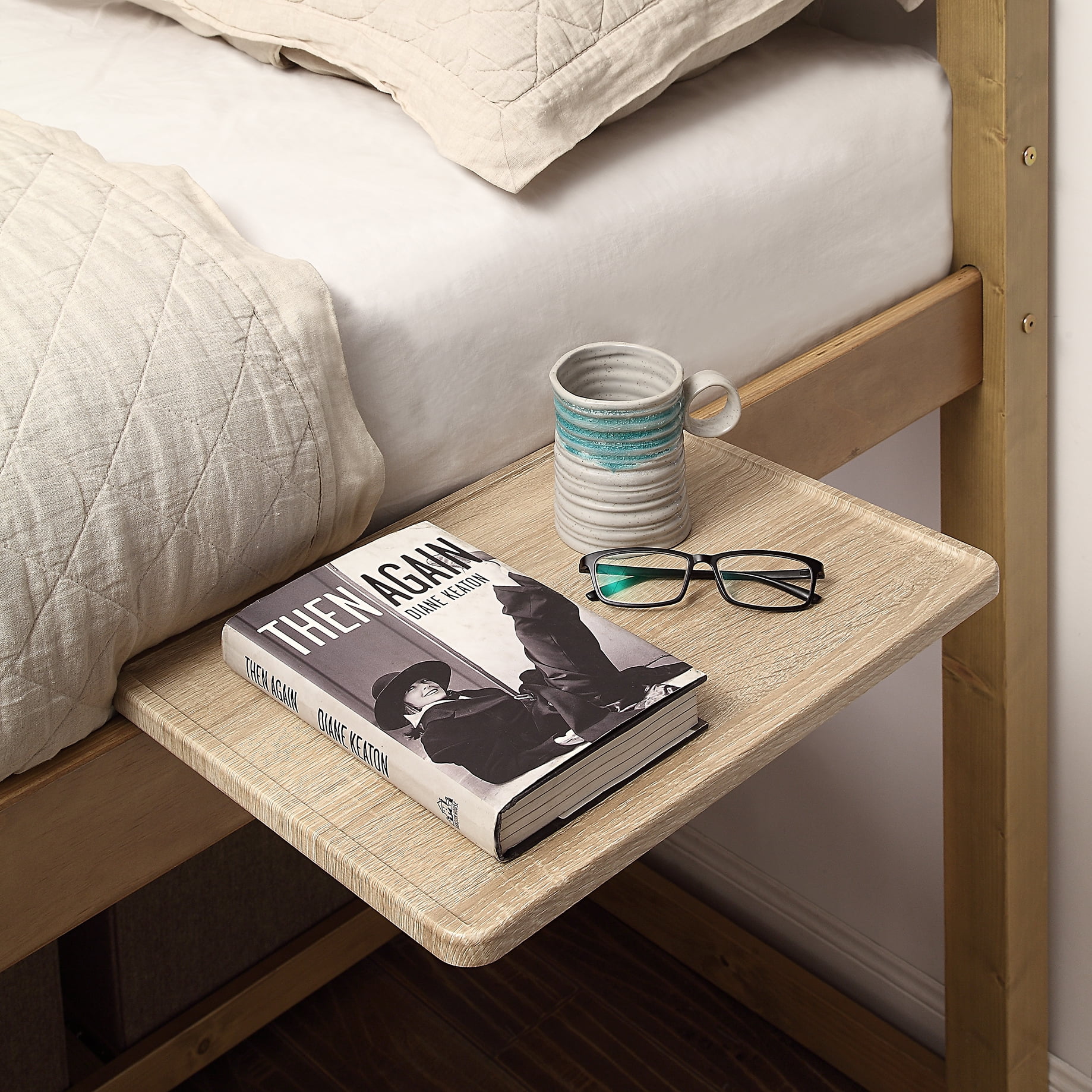 SunnyPoint Bedside Shelf, Clamp on Shelf (L -17" X 11.6" X 2.3 ...